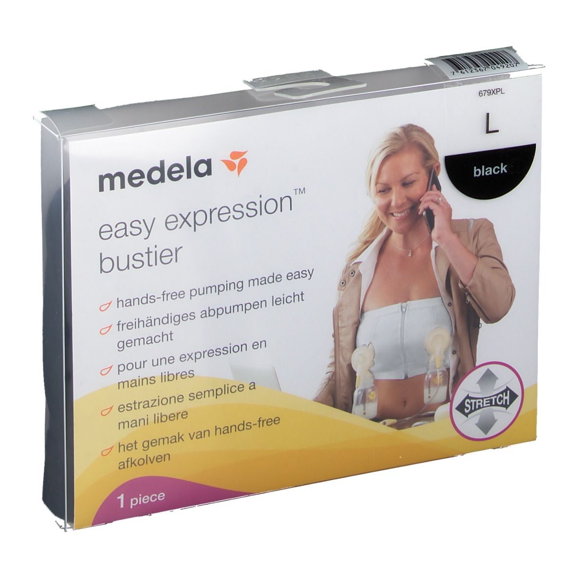 Medela Easy Expression Bustier Large Zwart 1 St - Farmaline