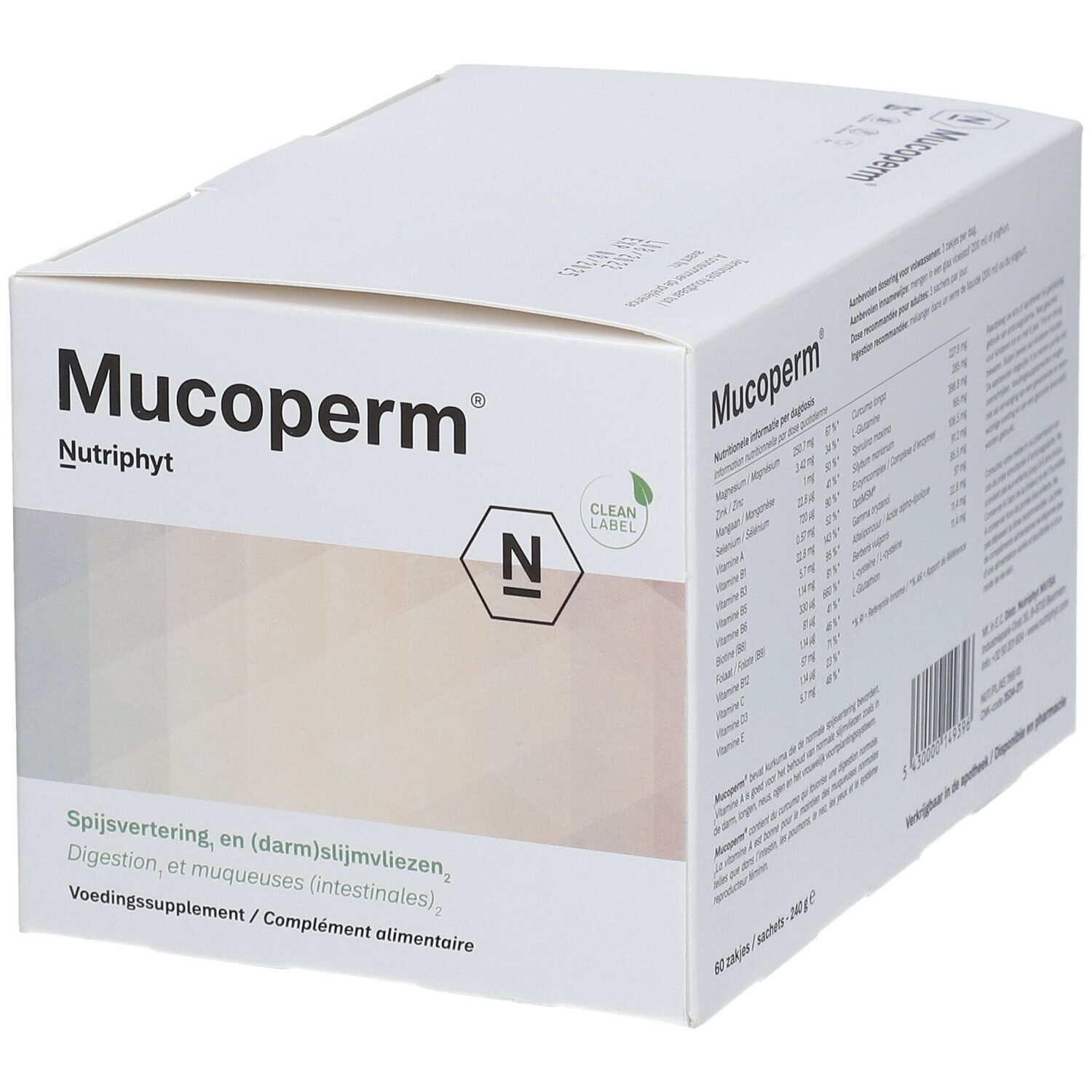 Nutriphyt Mucoperm 60x4 g - Farmaline