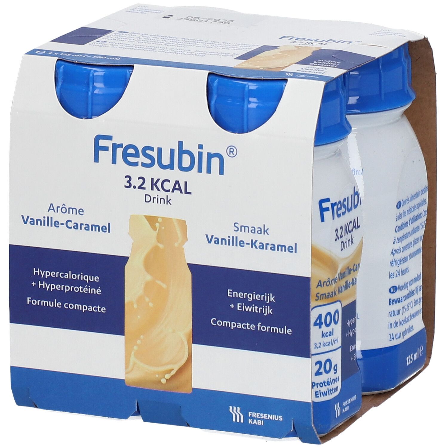 Fresubin 3.2KCAL Drink Vanille/Caramel 4x125 ml - Farmaline