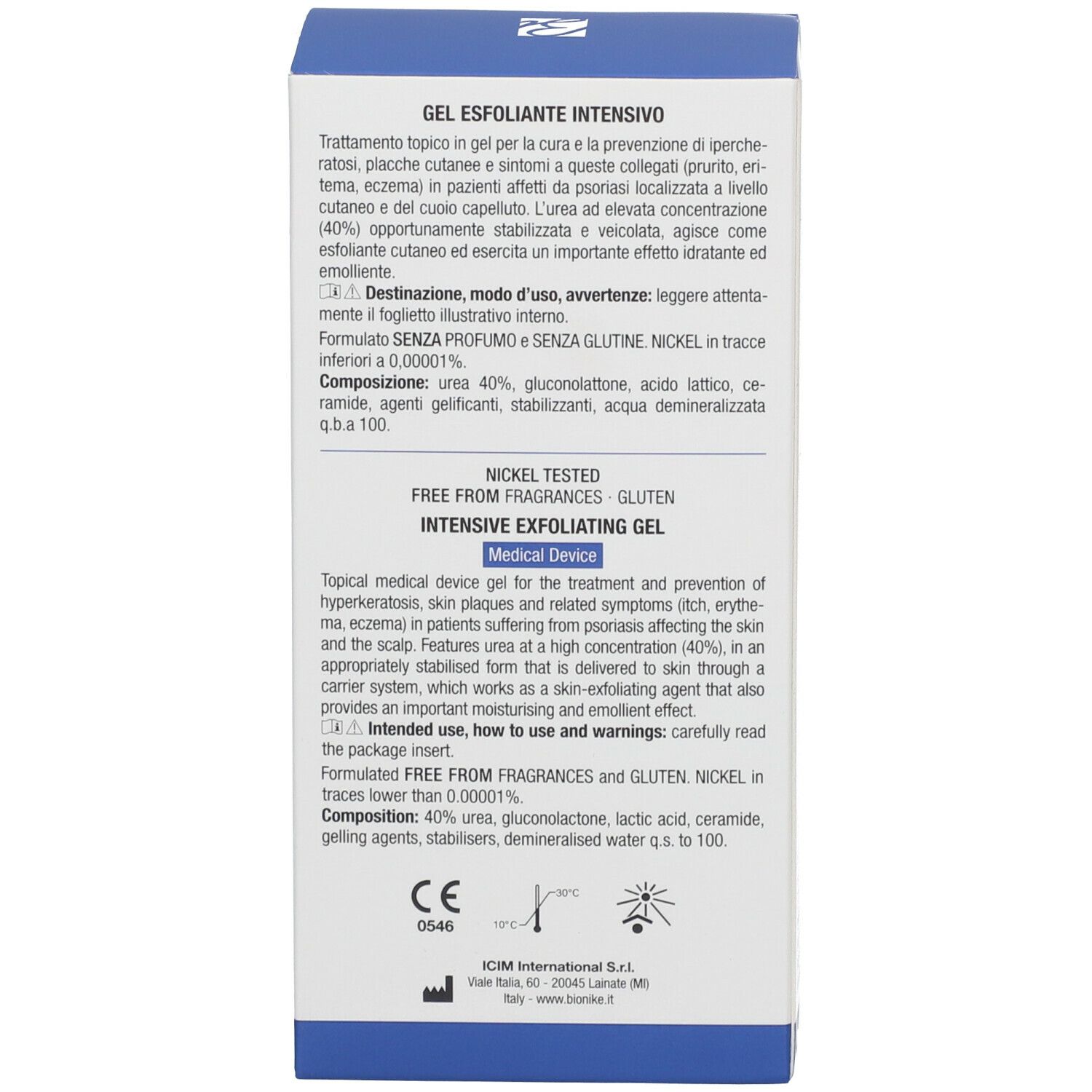 BioNike Proxera Psomed 40 Intensive Exfolaiting Gel 100 ml - Farmaline