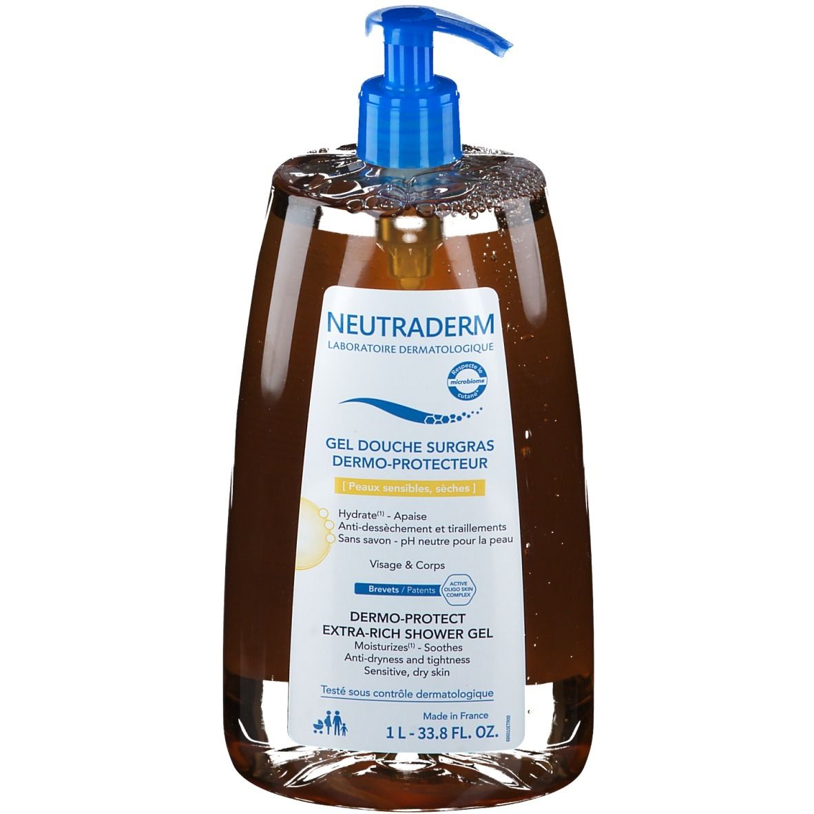 Neutraderm Dermo-Protect Overvette Douchegel 1 l - Farmaline