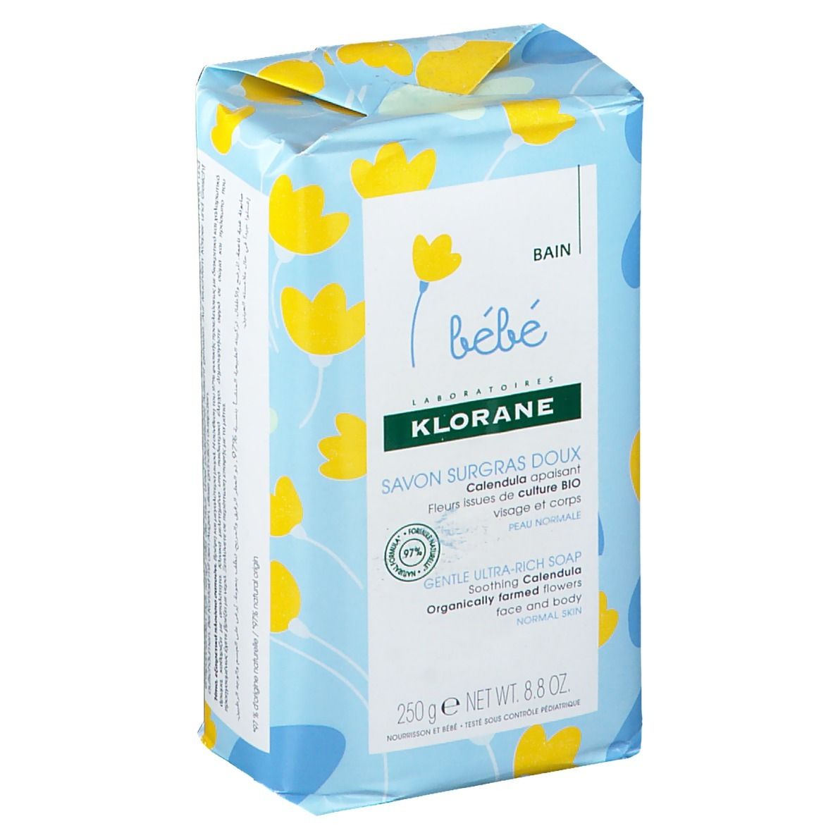 Klorane Baby Gentle Ultra-Rich Soap Soothing Calendula Organically ...