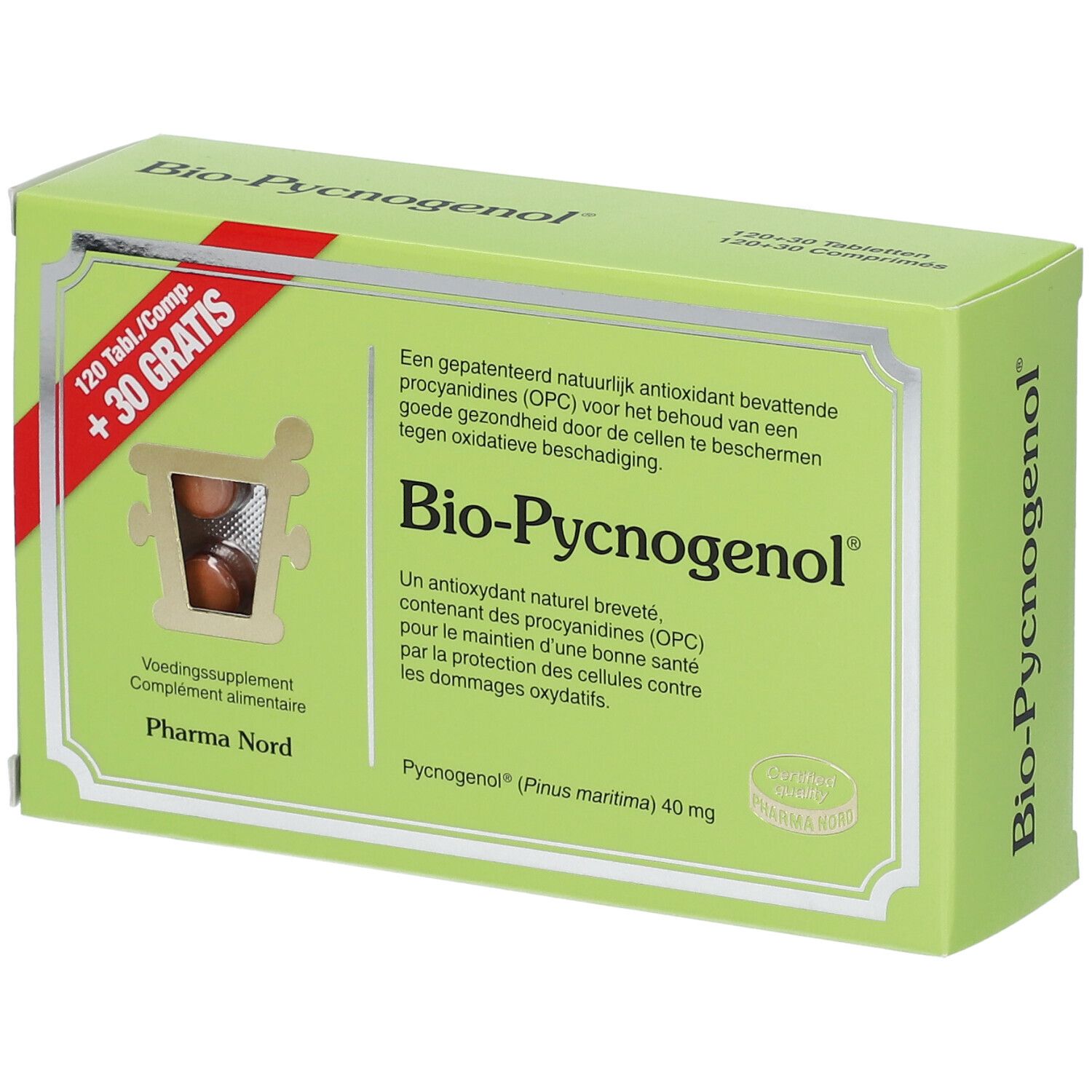 Pharma Nord Bio-Pycnogenol 120+30 Tabletten GRATIS 120+30 St - Farmaline