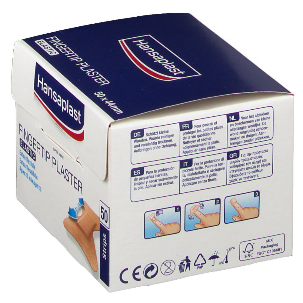 Hansaplast Fingertip Plaster Elastic Extra Flexible 50 St - Farmaline