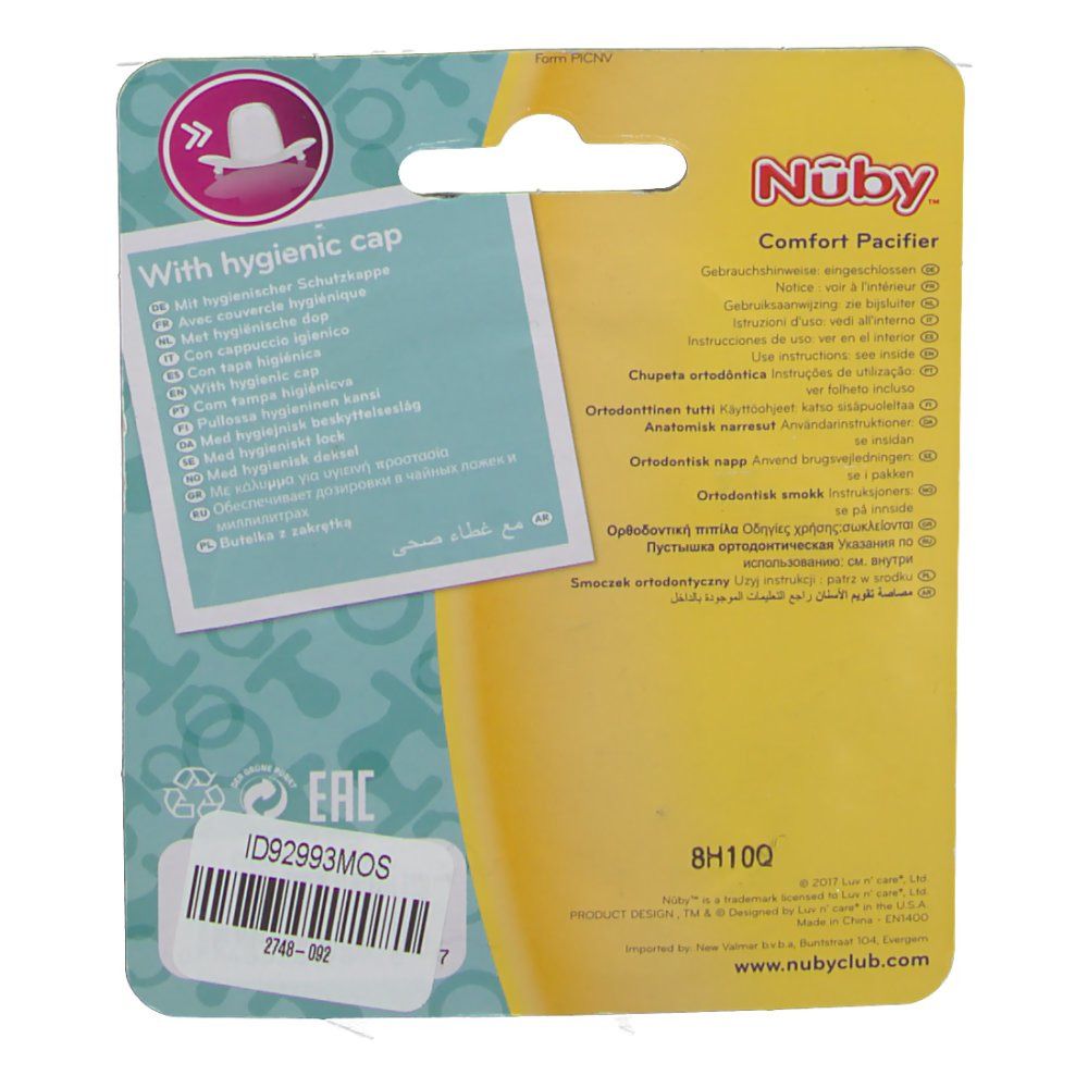 Nuby Fopspeen Orthodontisch Diertje 6-36 Maanden 1 St - Farmaline