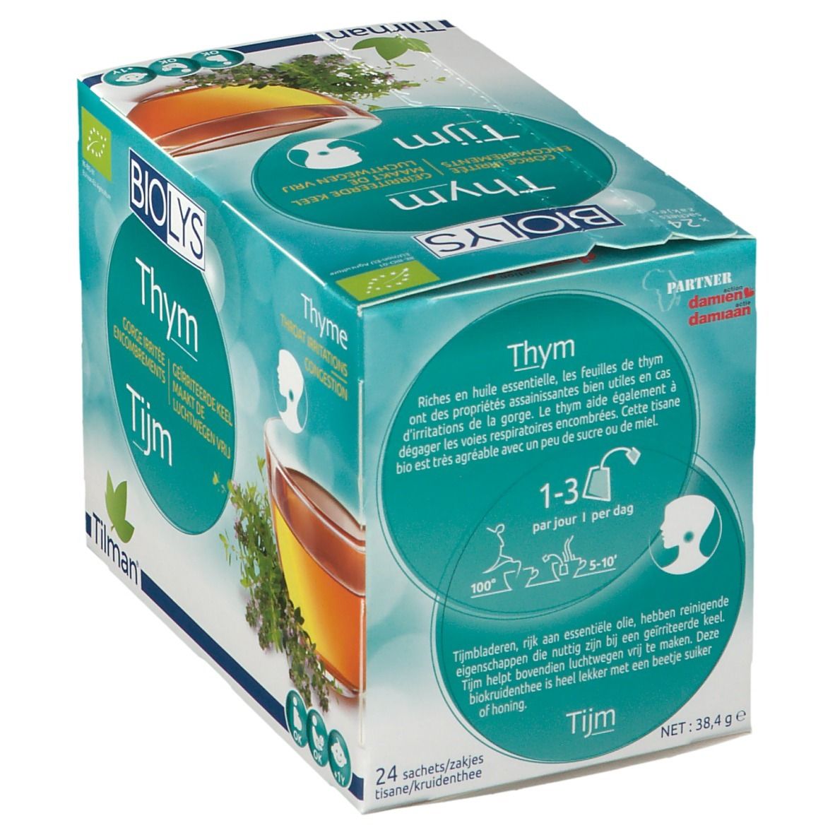 Biolys Thee Tijm 24 St - Farmaline