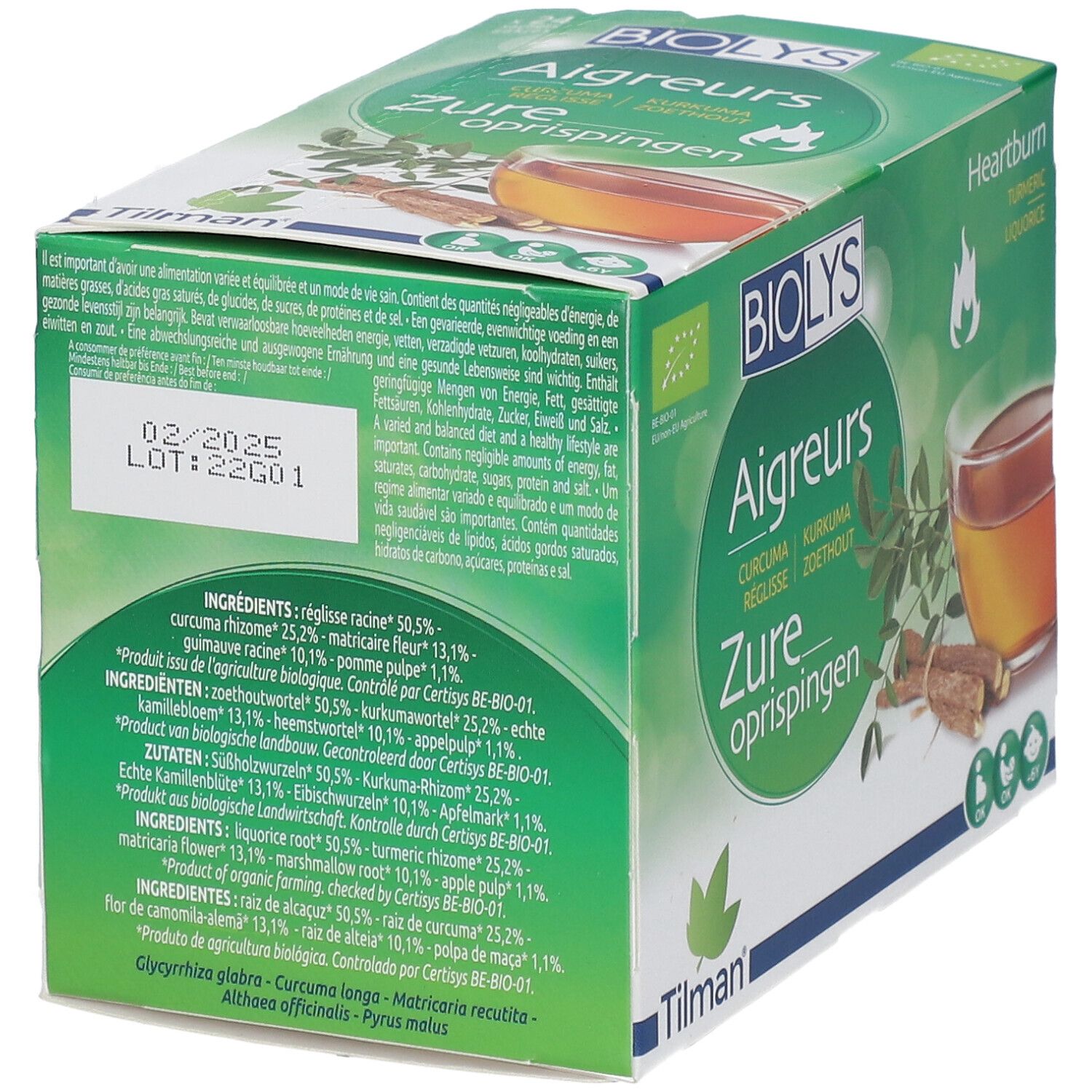 Biolys Curcuma - Réglisse 24 pc(s) - farmaline.be