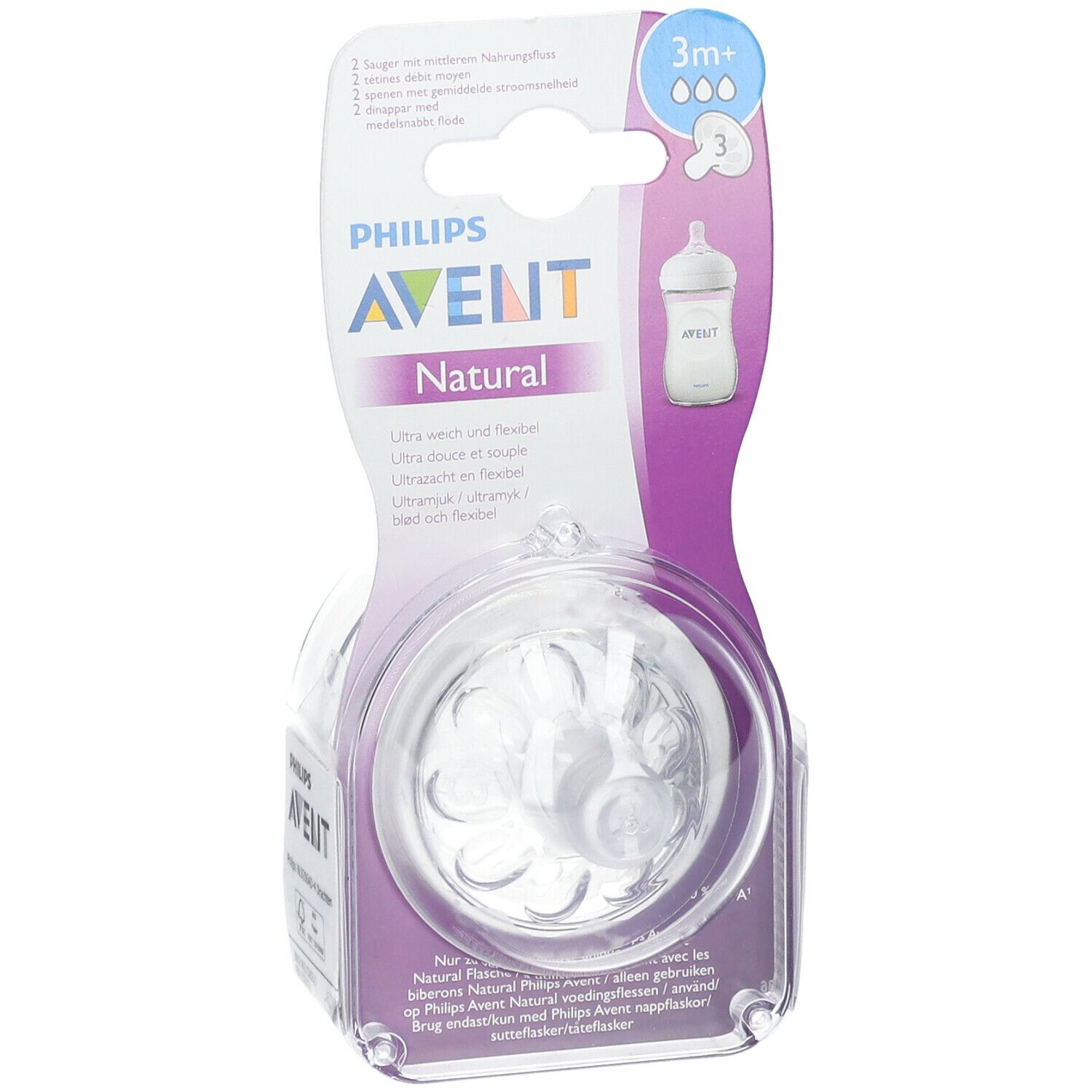 Philips Avent Natural 2.0 Tétine 3 SCF043/27 1 pc(s) - farmaline.be