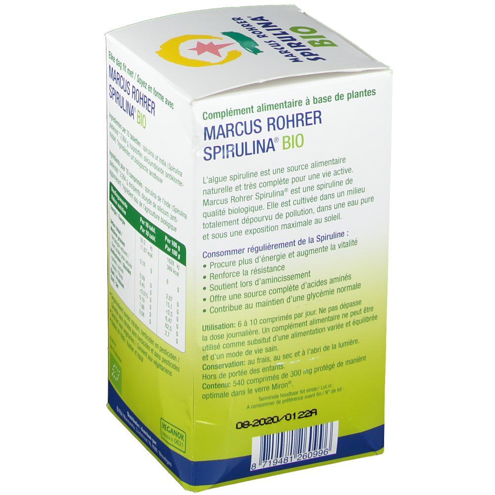 Marcus Rohrer Bio Spirulina 540 St - Farmaline