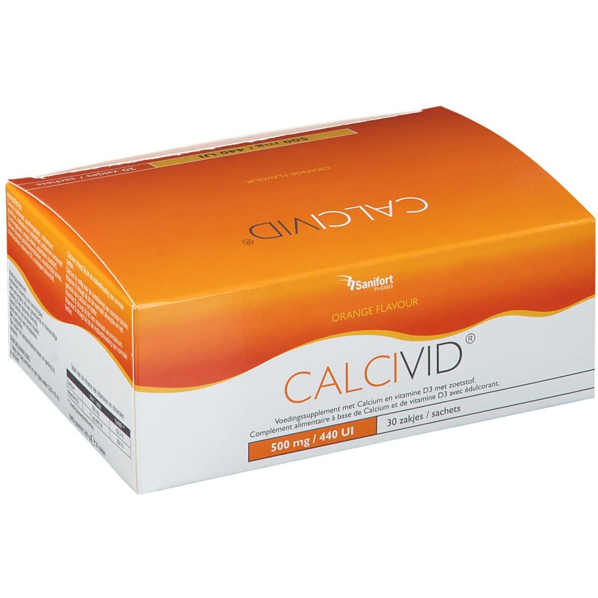 Calcivid 500mg/400ie Orange 30 St - Farmaline