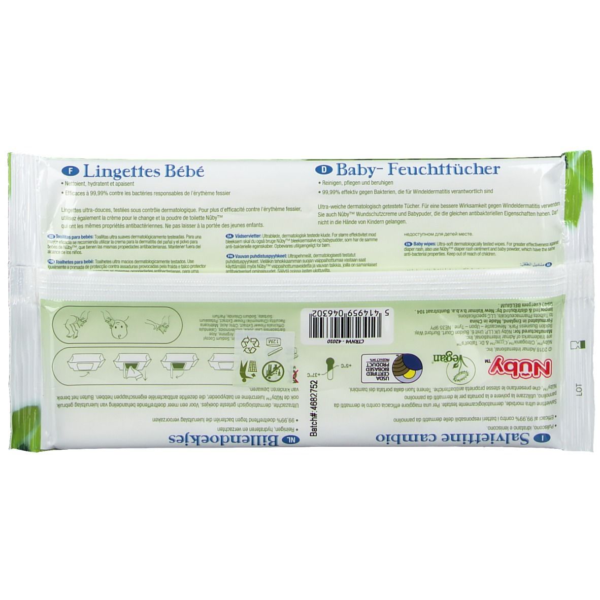 Nûby Citroganix Lingettes Bébé 0+ Mois 10 pc(s) - Farmaline