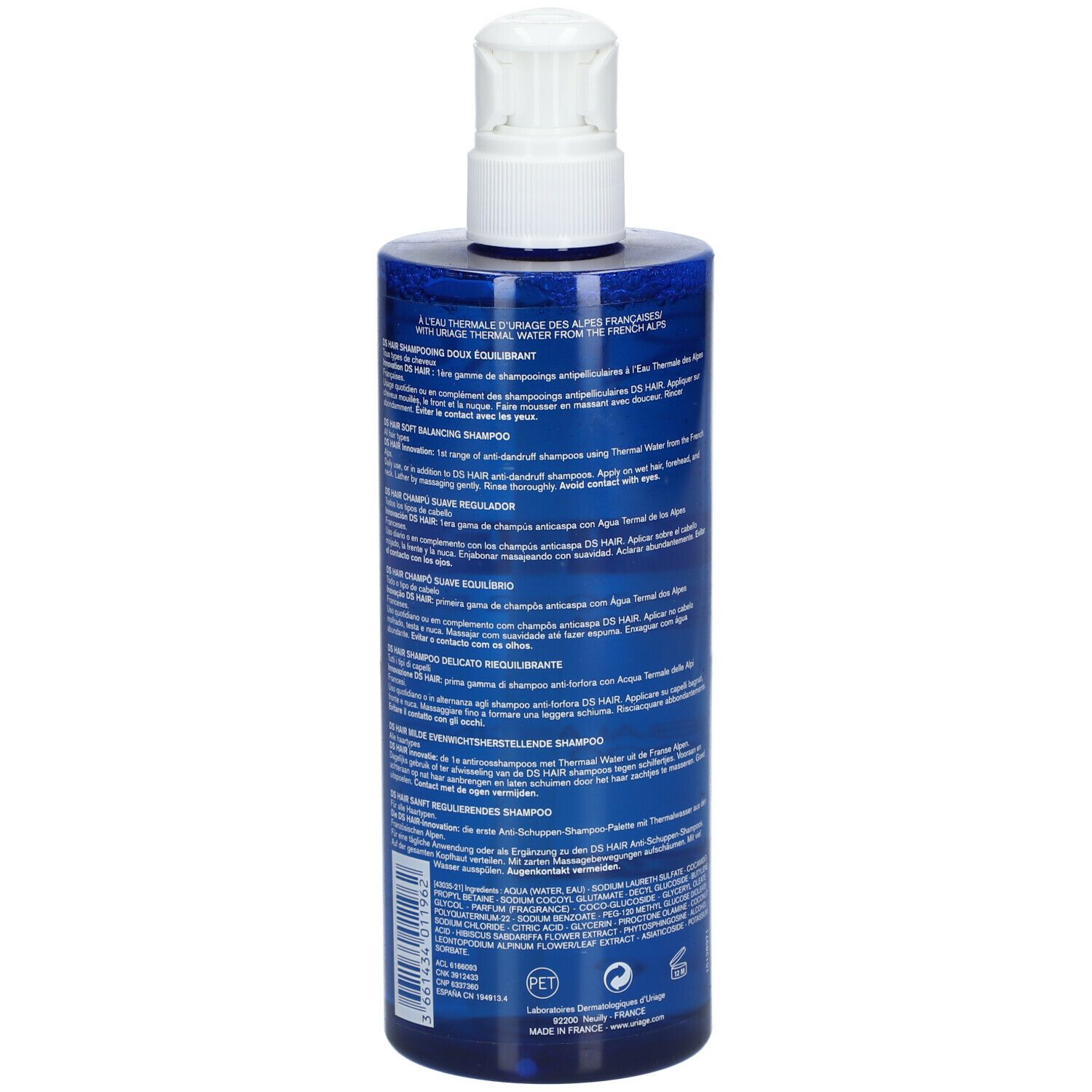 Uriage DS Hair Shampooing Doux Équilibrant 500 ml - Farmaline