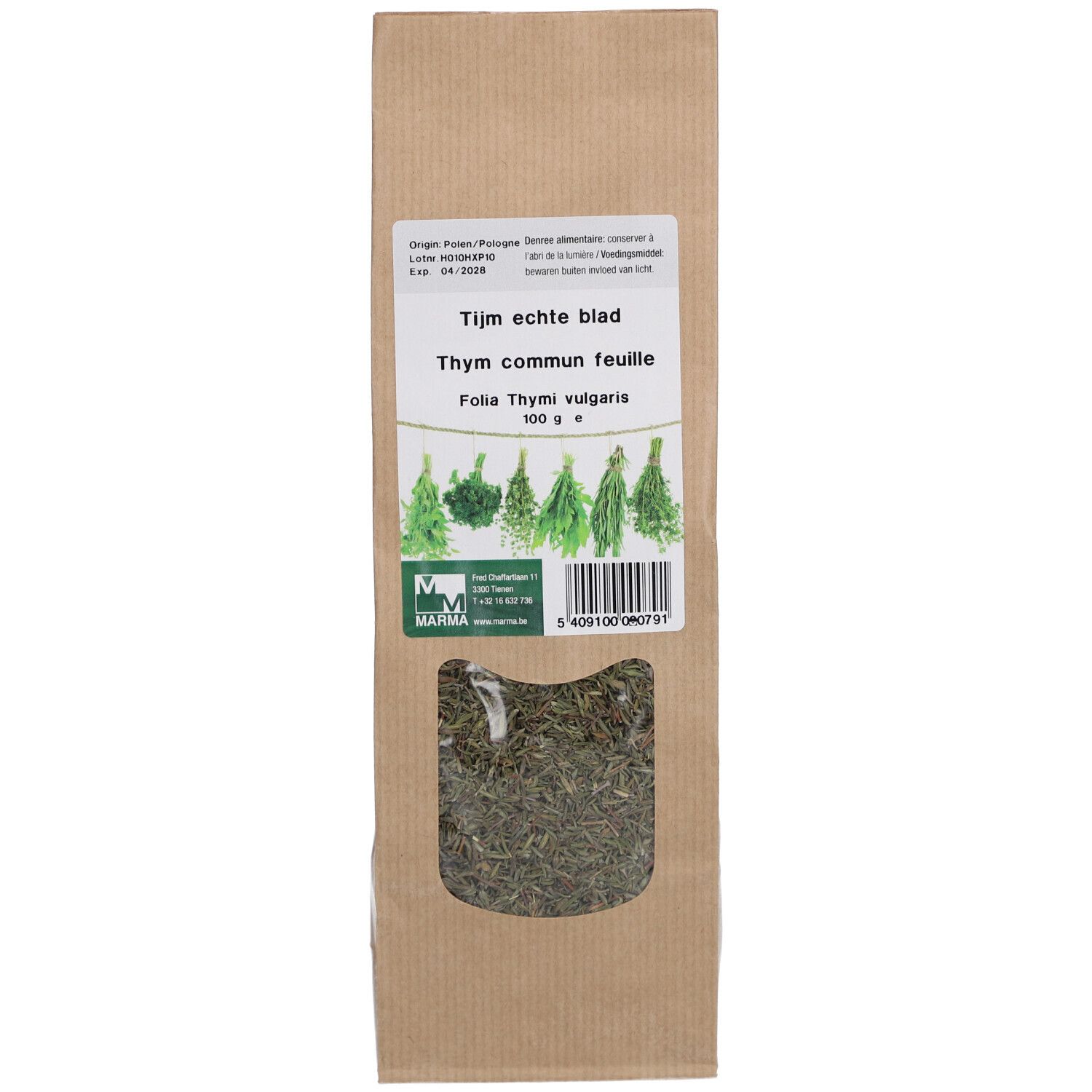 Marma Echte Tijm Blad 100 g - Farmaline