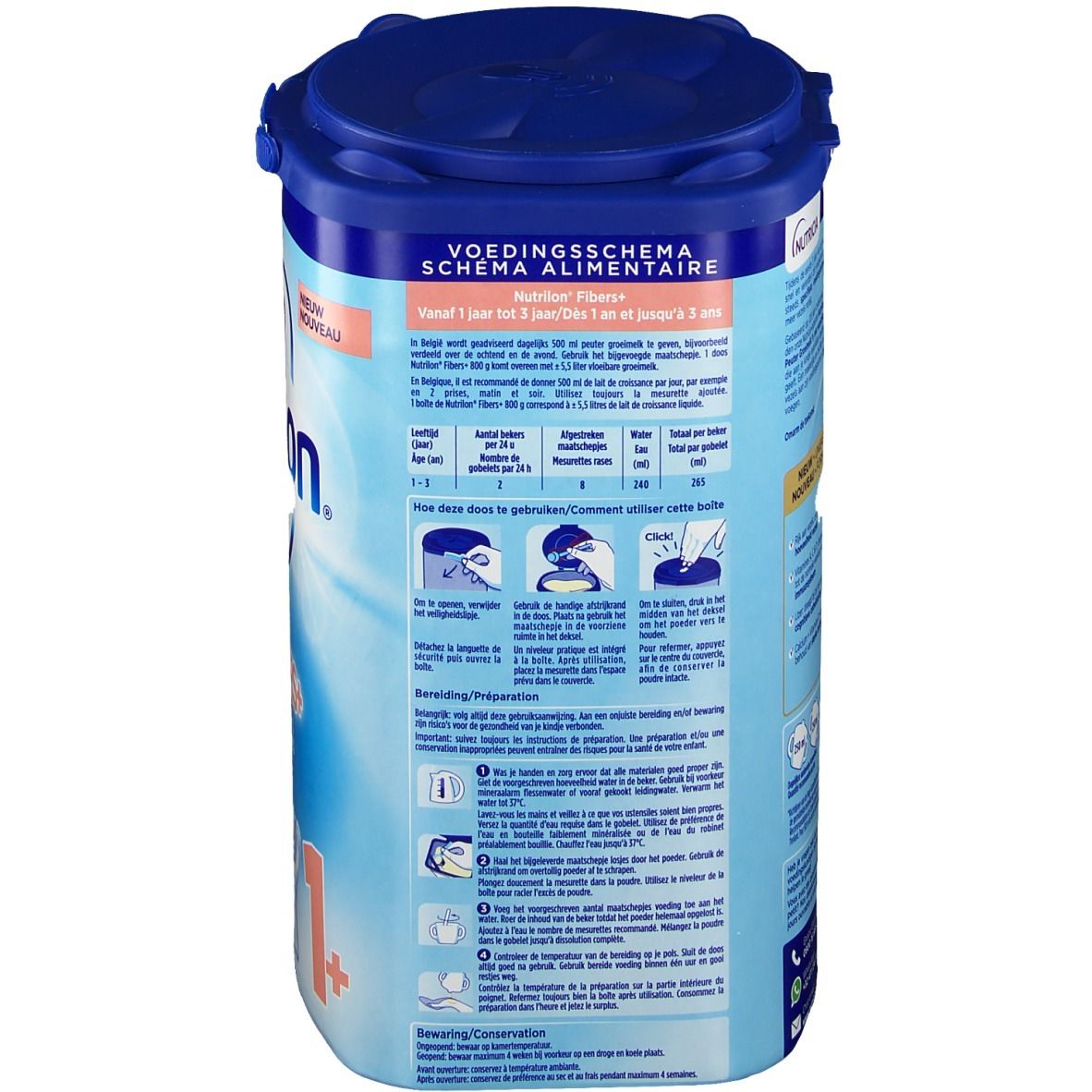 Nutrilon Fibers + Peuter Groeimelk Kinderen vanaf 1 jaar Flesvoeding ...