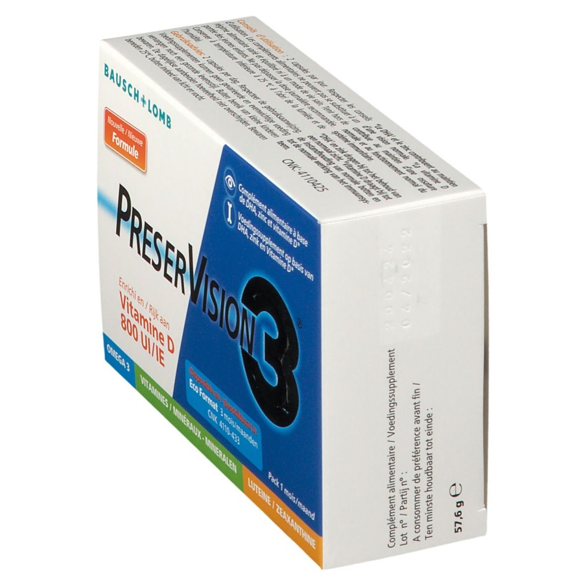 PreserVision 3 + Vitamine D3 60 St - Farmaline