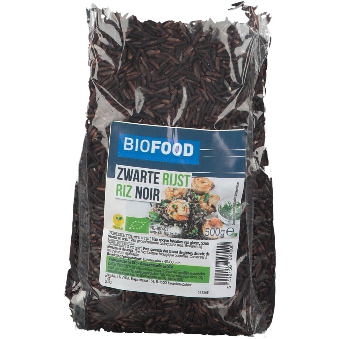 Biofood Zwarte Rijst Bio 500 g - Farmaline