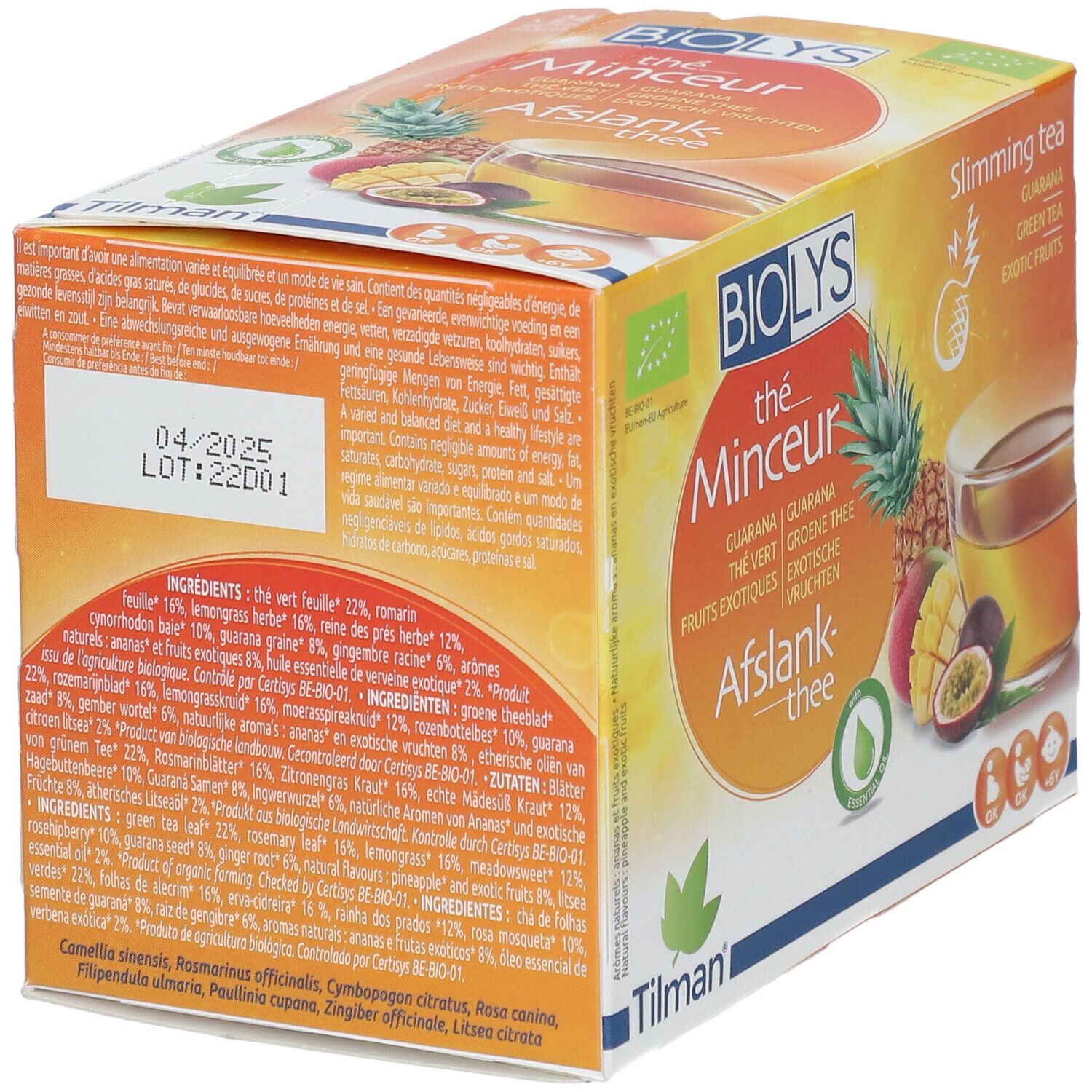 Biolys Groene Thee met Guarana Exotisch 24 St - Farmaline