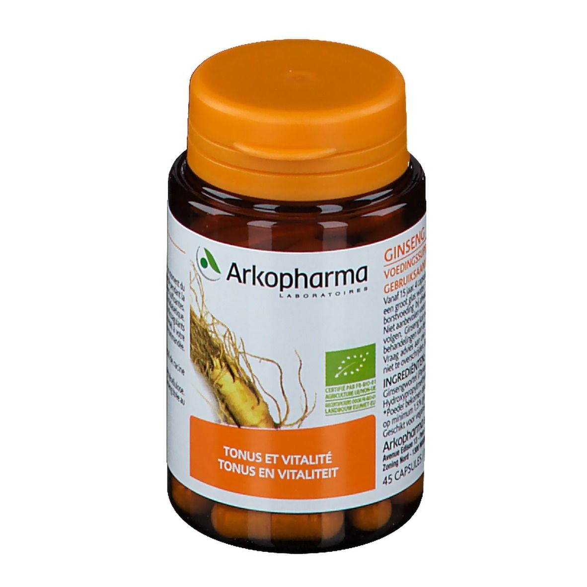Arkogélules Ginseng Bio 45 pc(s) - Farmaline