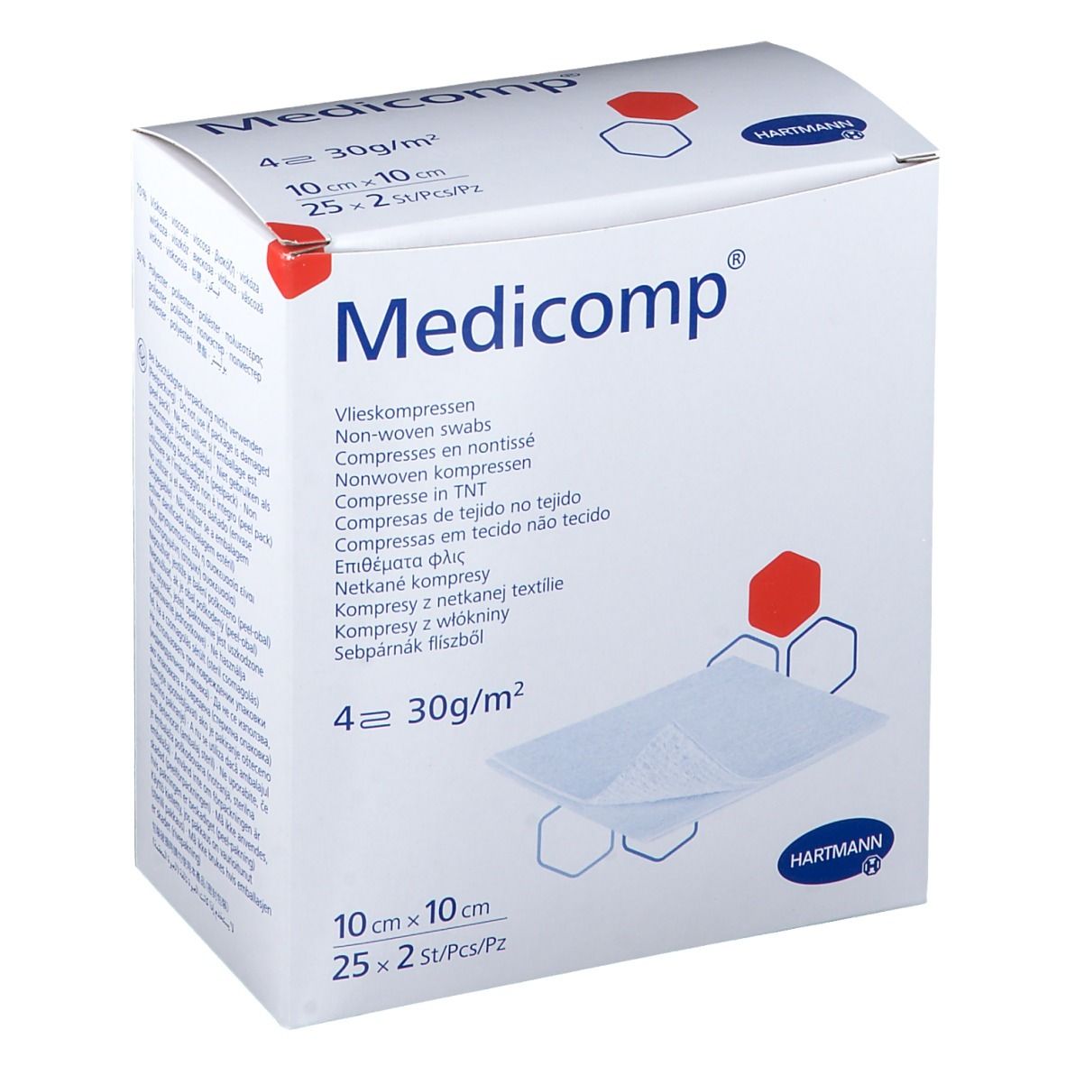 Hartmann Medicomp Stérile 10 x 10 cm 25x2 pc(s) - Farmaline