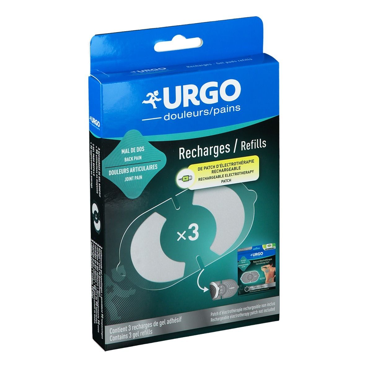 Urgo Patch d'Electrothérapie Recharge 3 pc(s) - Farmaline
