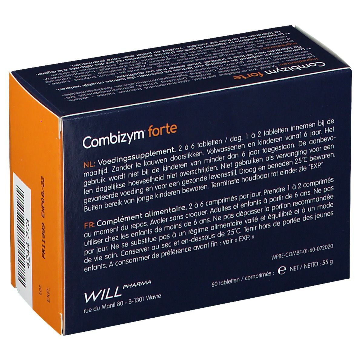 Combizym Forte - Vertering & Lactose-Intolerantie 60 St - Farmaline