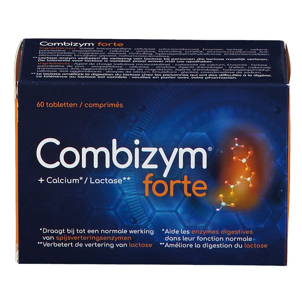 Combizym Forte - Vertering & Lactose-Intolerantie 60 St - Farmaline