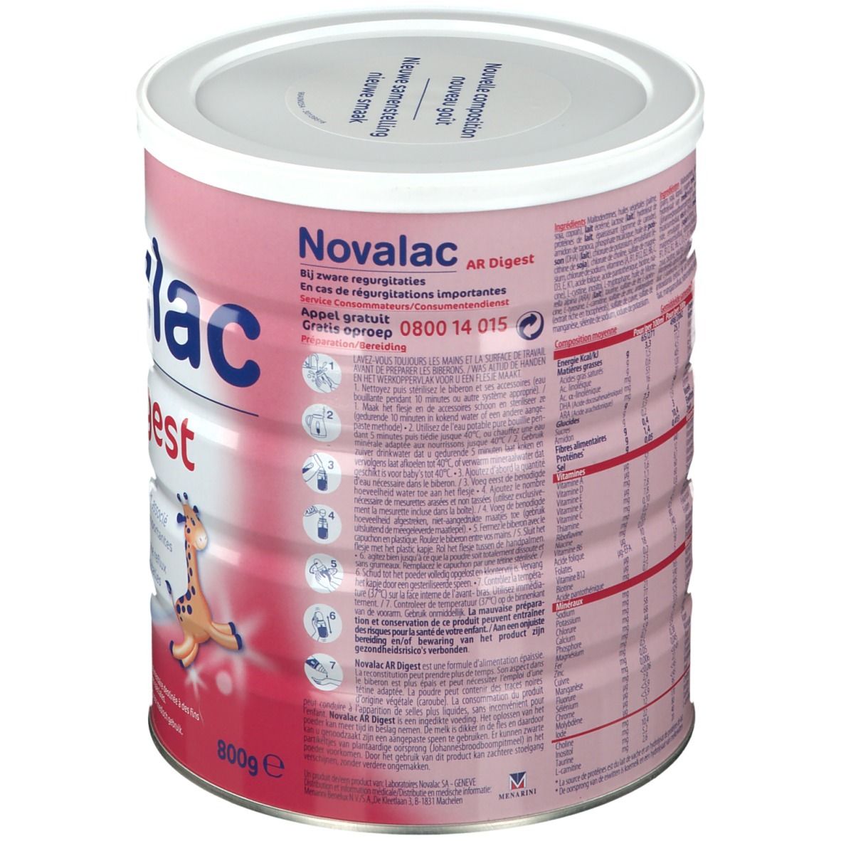 Novalac AR Digest Nouvelle Formule 800 g - Farmaline