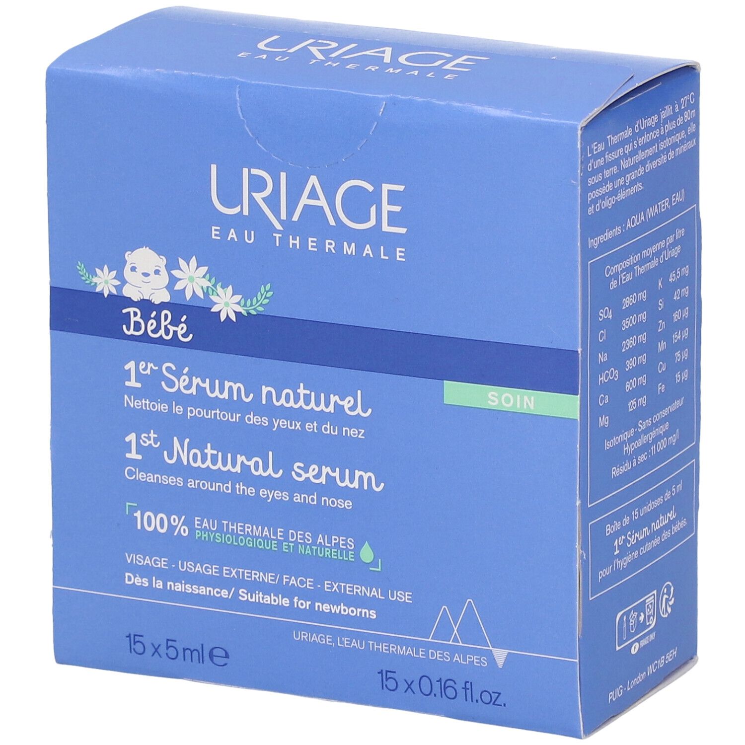 Uriage Bébé 1er Sérum Naturel 15x5 ml - Farmaline