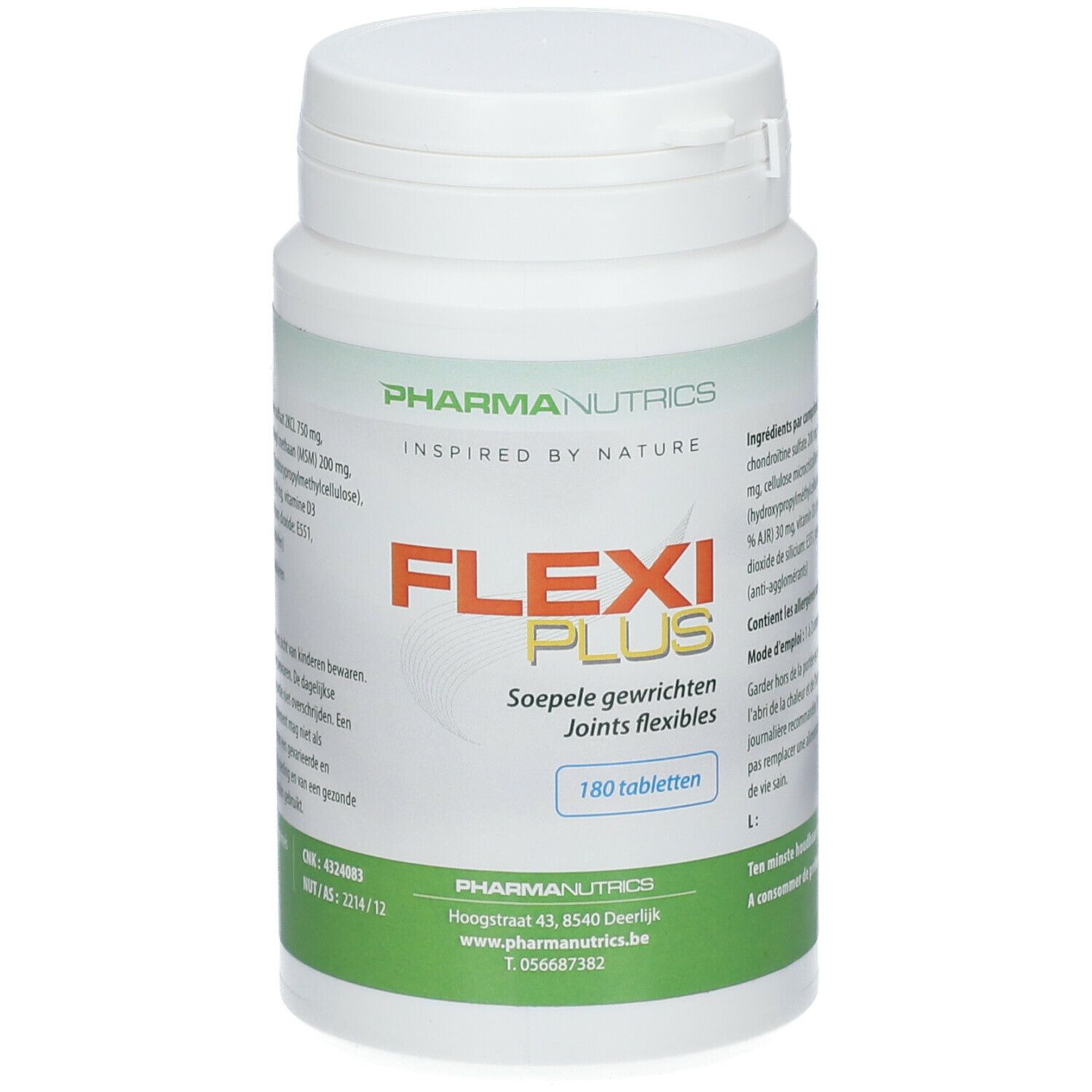 PharmaNutrics Flexi Plus Actief 180 St - Farmaline