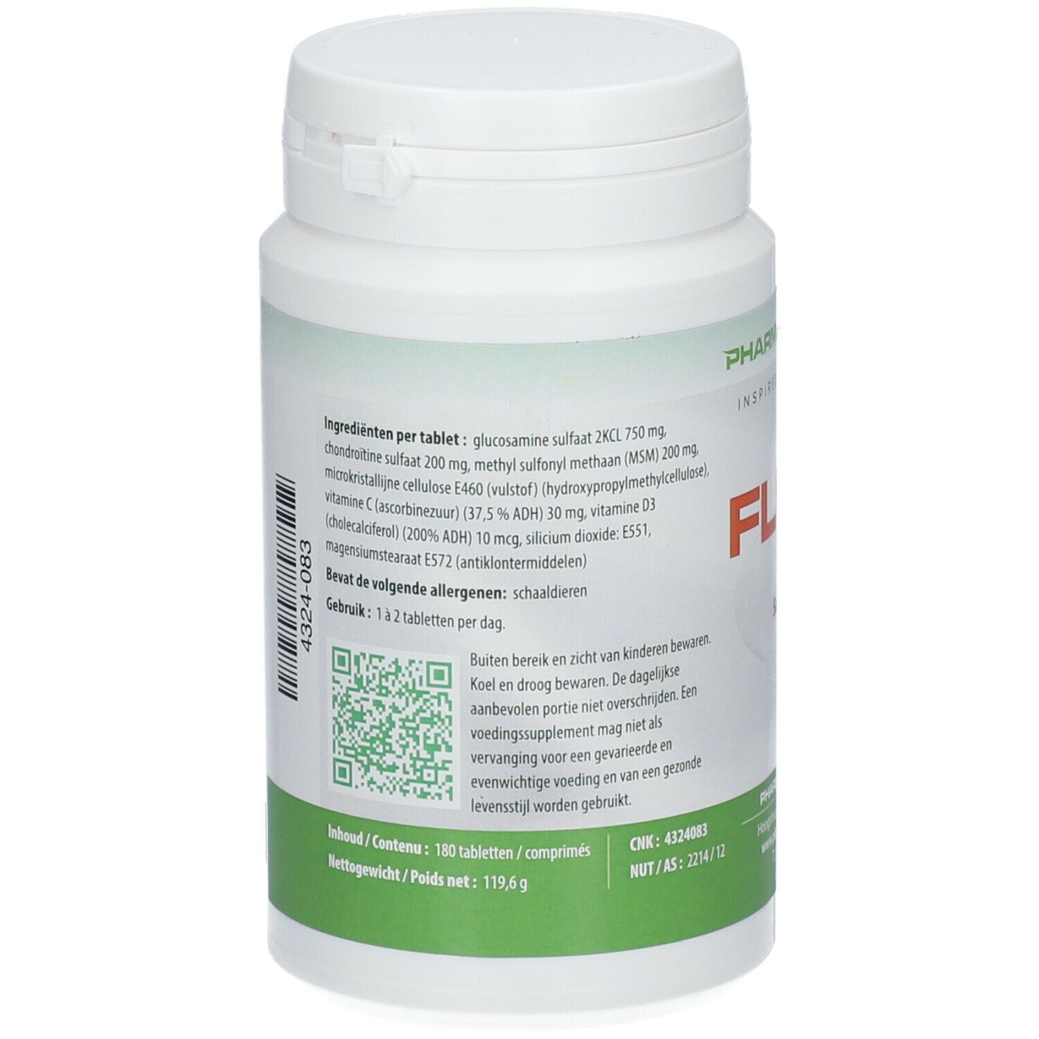 PharmaNutrics Flexi Plus Actief 180 St - Farmaline
