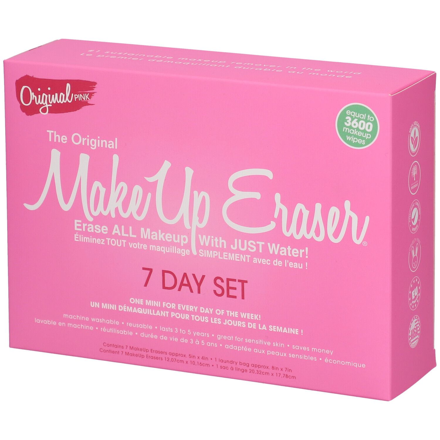 MakeUp Eraser 7 Day Set Original Pink 7 pc(s) - Farmaline