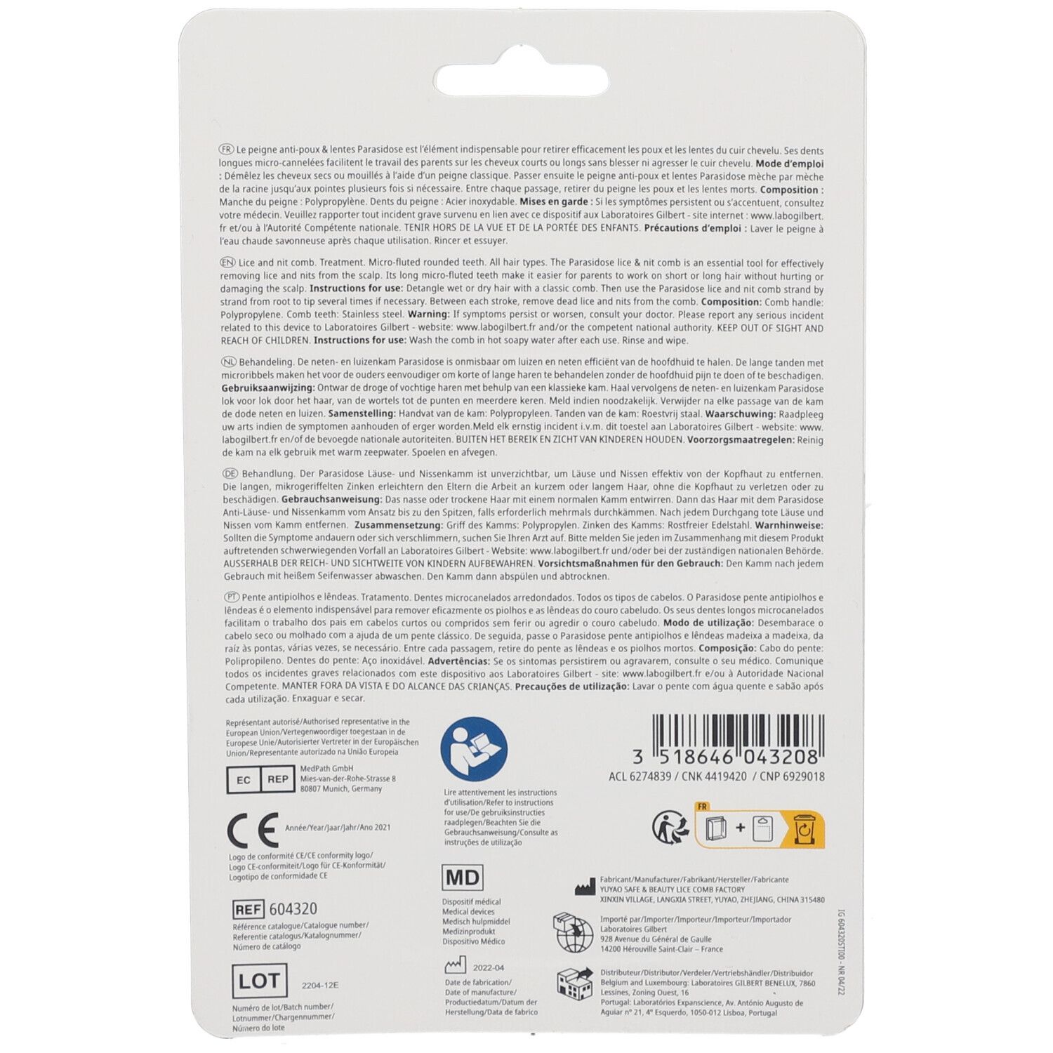 Parasidose Luizen + Netenkam 1 St - Farmaline
