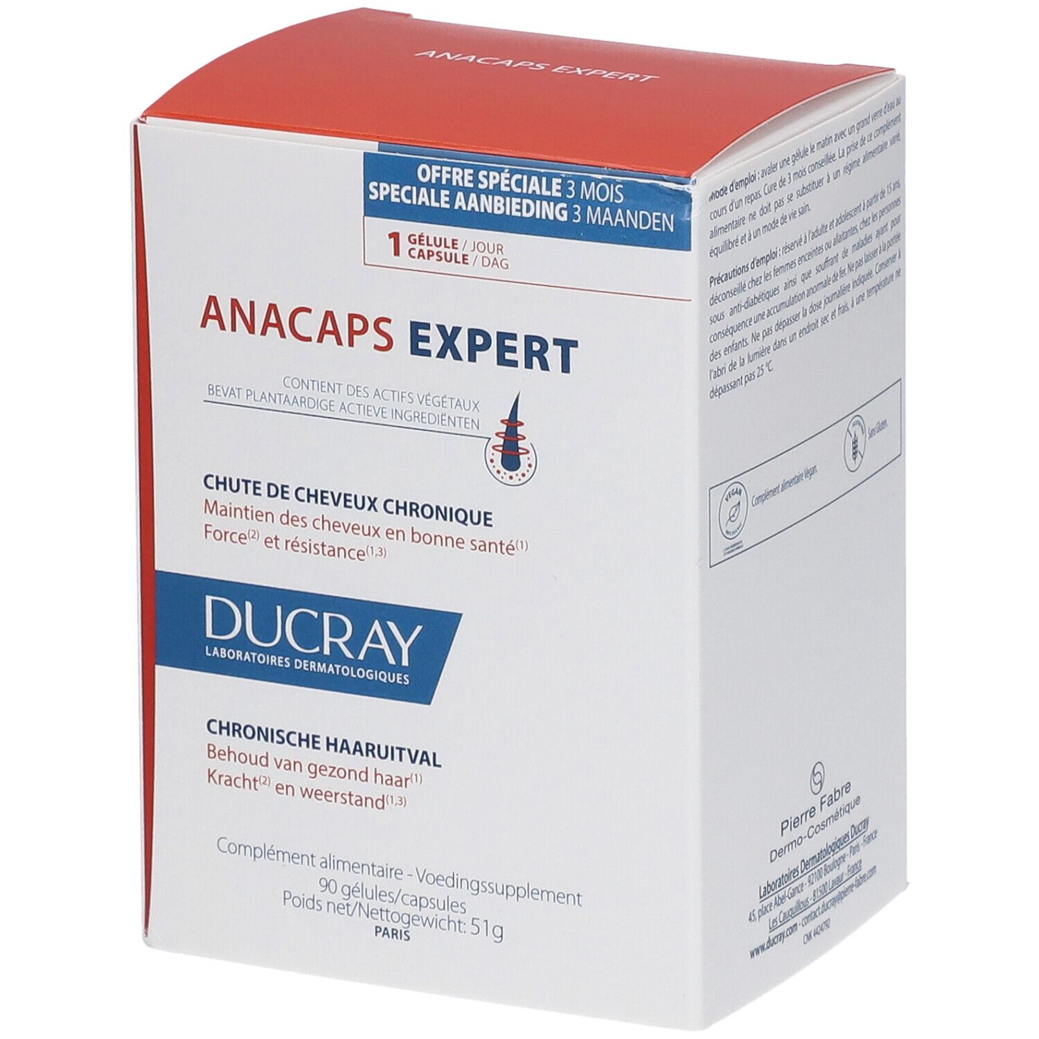 Ducray Anacaps Expert Chronische Haaruitval Nieuwe Formule 90 St ...