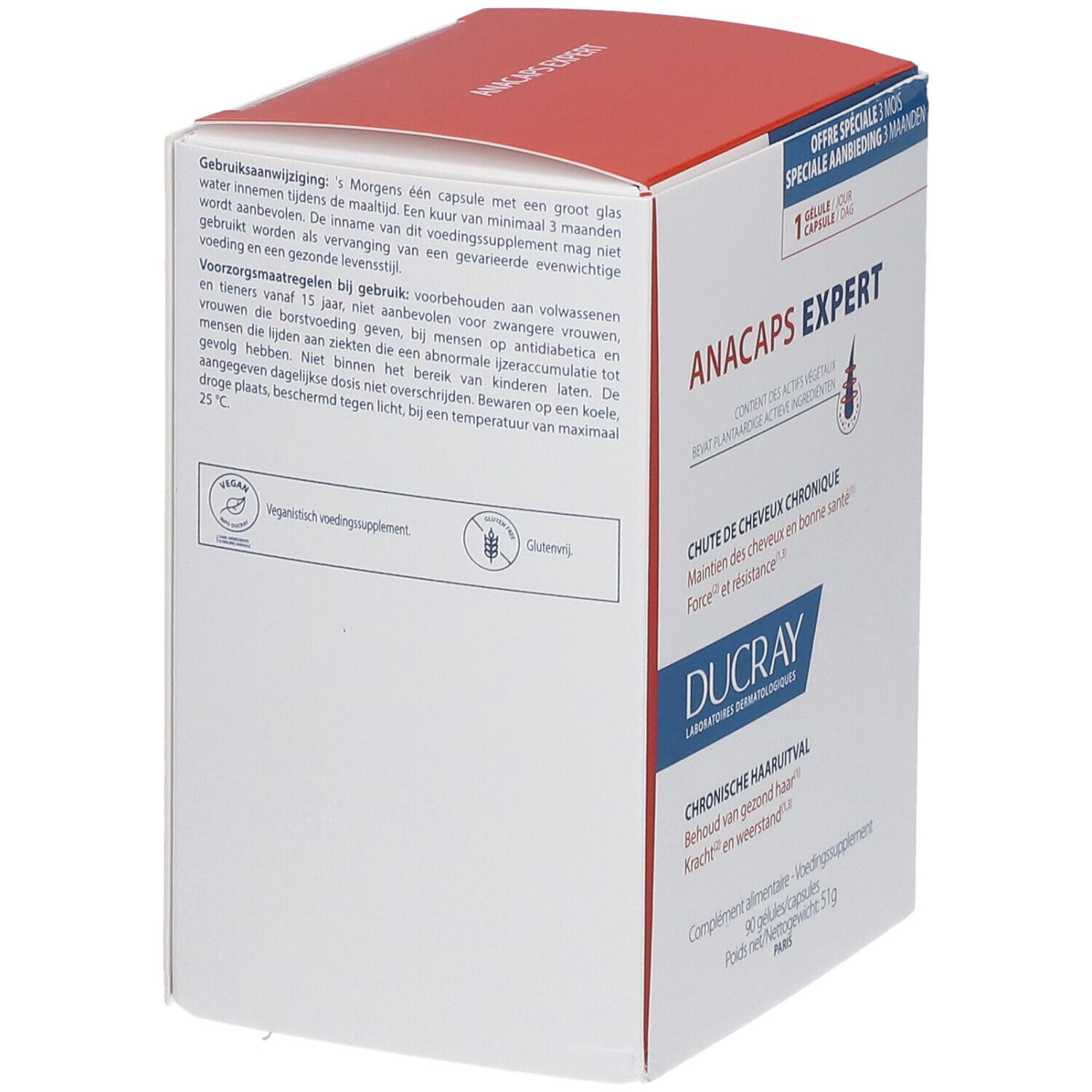 Ducray Anacaps Expert Chronische Haaruitval Nieuwe Formule 90 St ...