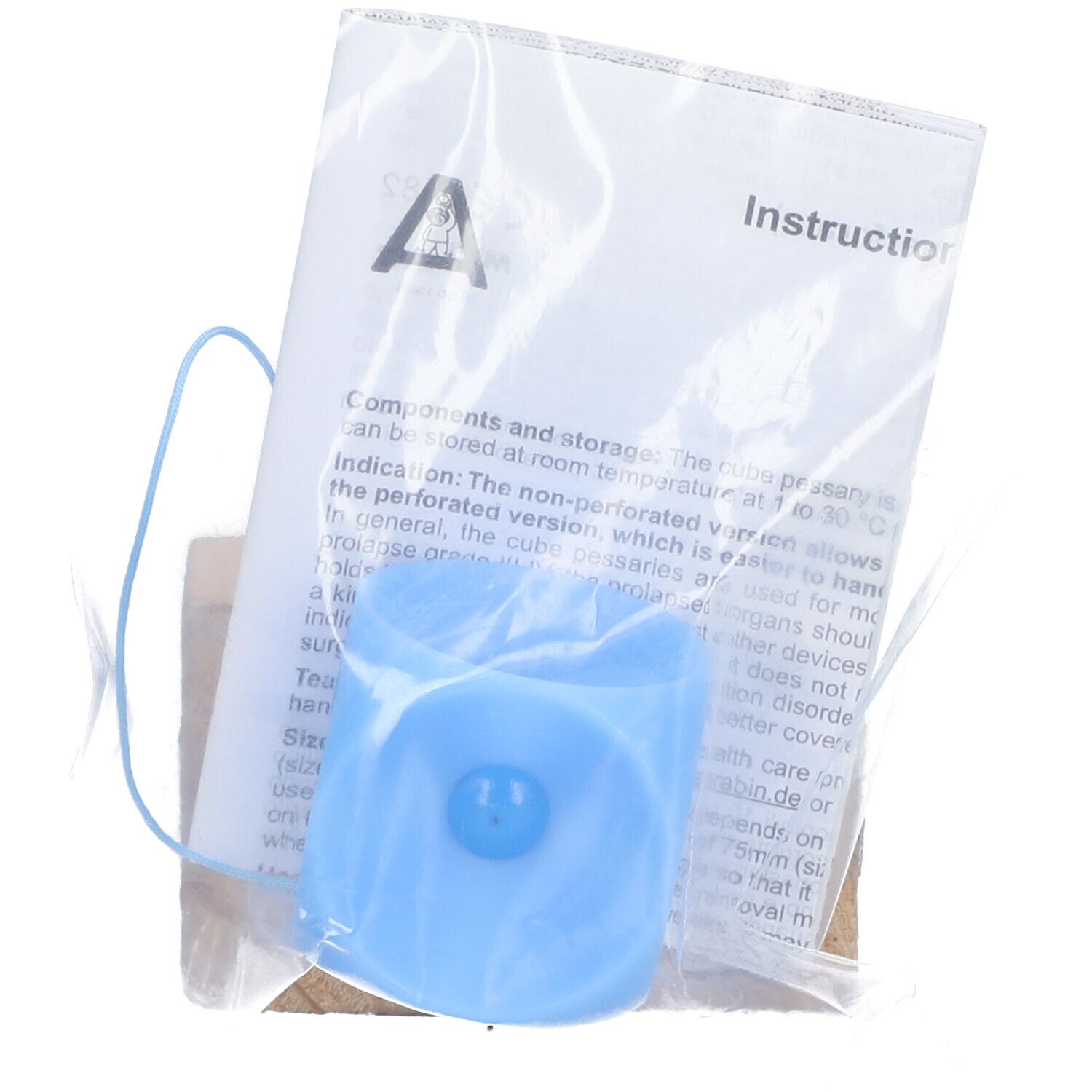 Dr Arabin Cube Pessarium met Knoopje 4 - 41 mm 1 St - Farmaline