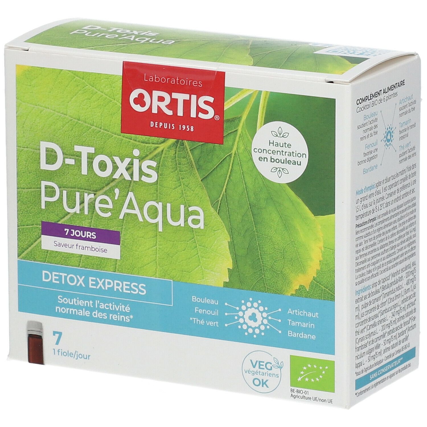 Ortis® D-Toxis Pure'Aqua Detox Express 250 ml - Farmaline