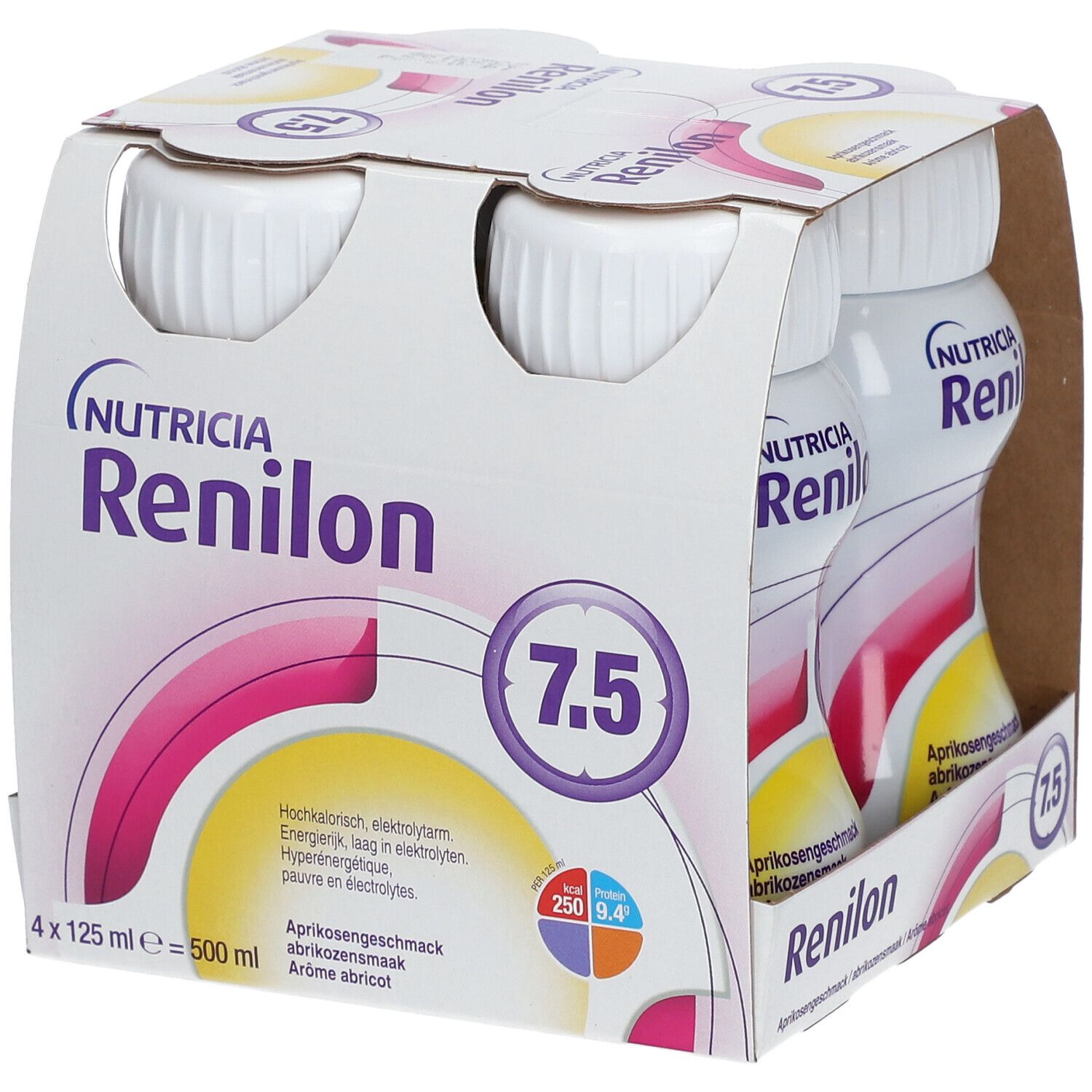 Nutricia Renilon 7.5 Abrikoos 4x125 ml - Farmaline