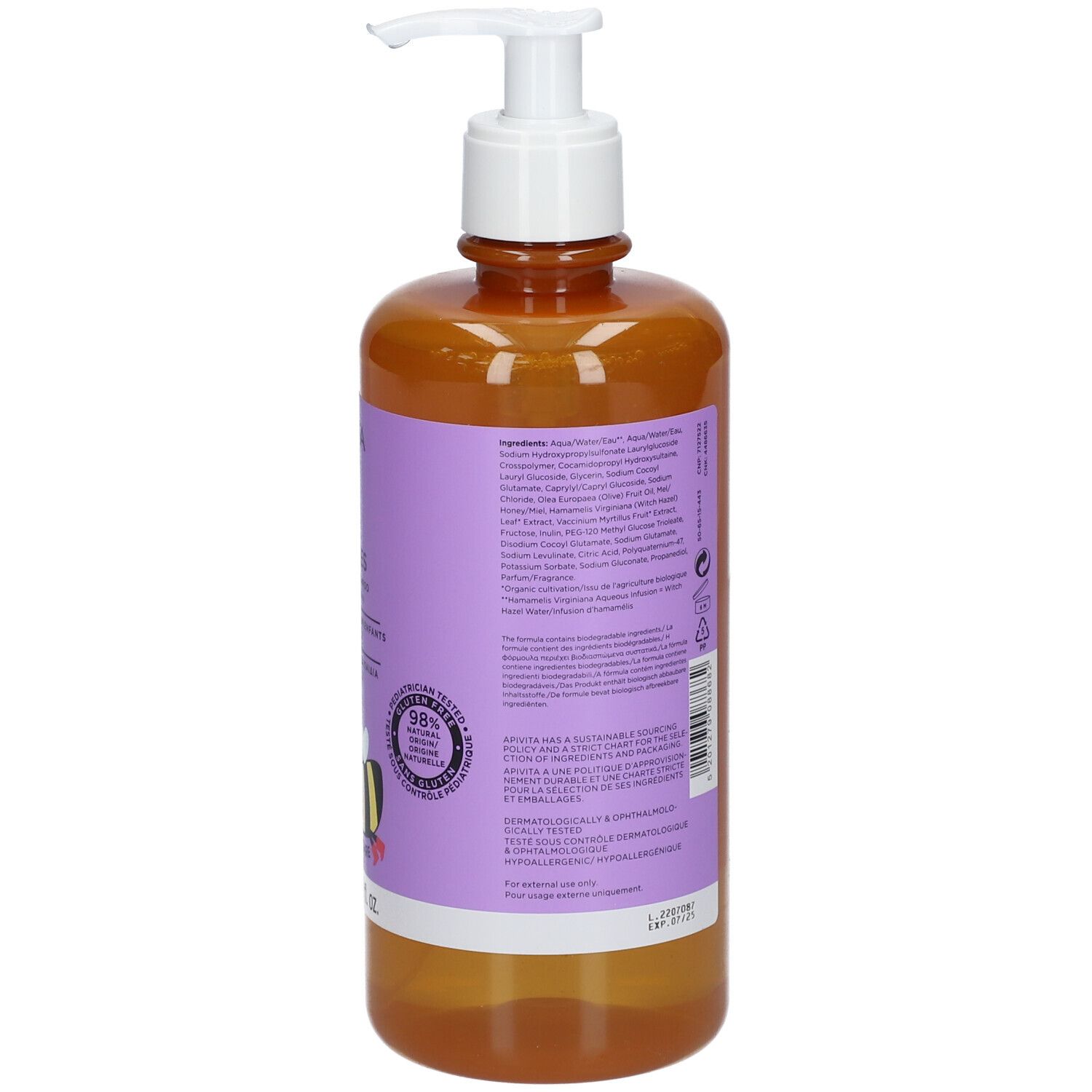 Apivita Mini Bees Gentle Kids Shampoo Blueberry & Honey 500 ml - Farmaline