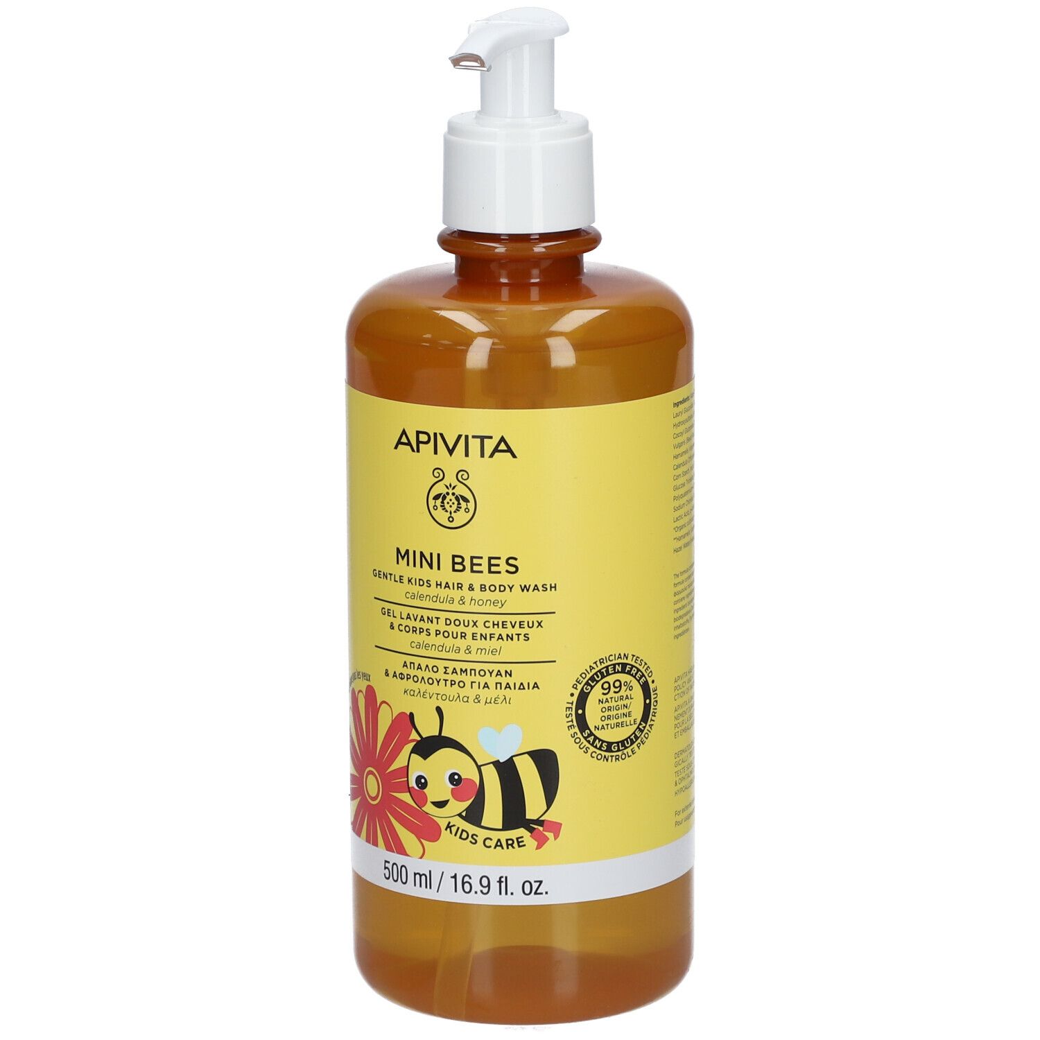 Apivita Mini Bees Gentle Kids Hair & Body Wash Calendula & Honey 500 ml ...
