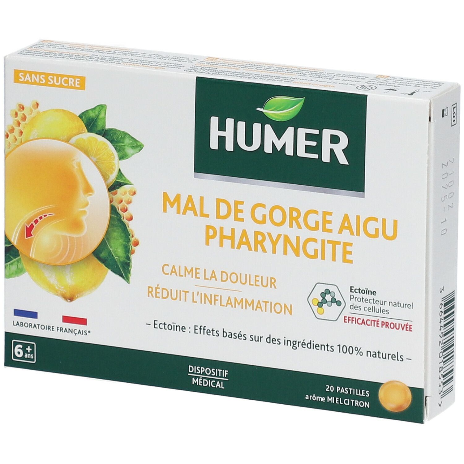 Humer Faryngitis Acute Keelpijn 20 St - Farmaline