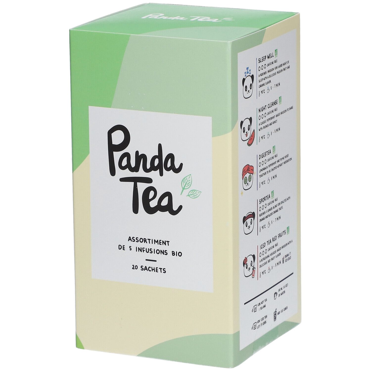 Panda Tea Assortiment d'Infusions Détox 20 pc(s) - Farmaline
