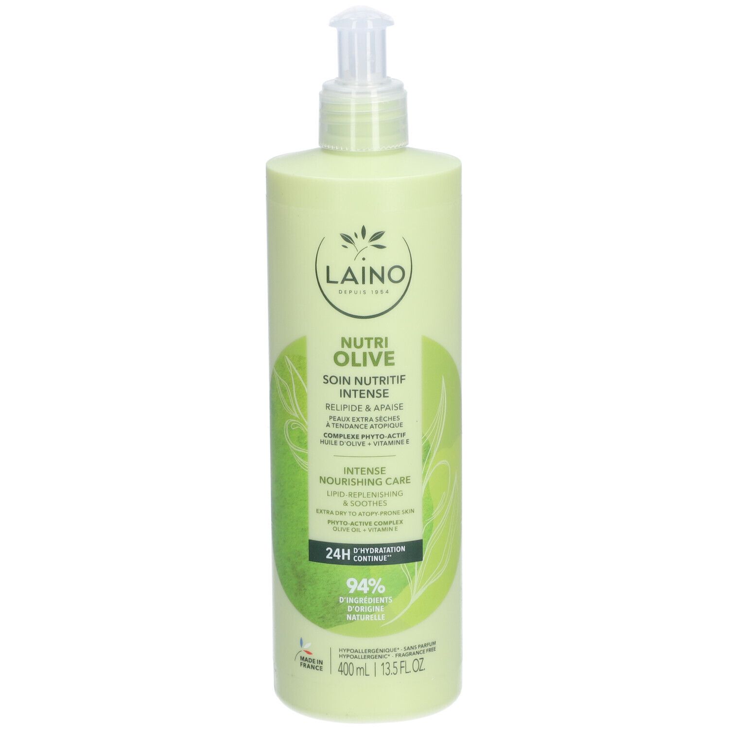 Laino Lait Nutritif Intense Olive 400 ml - Farmaline
