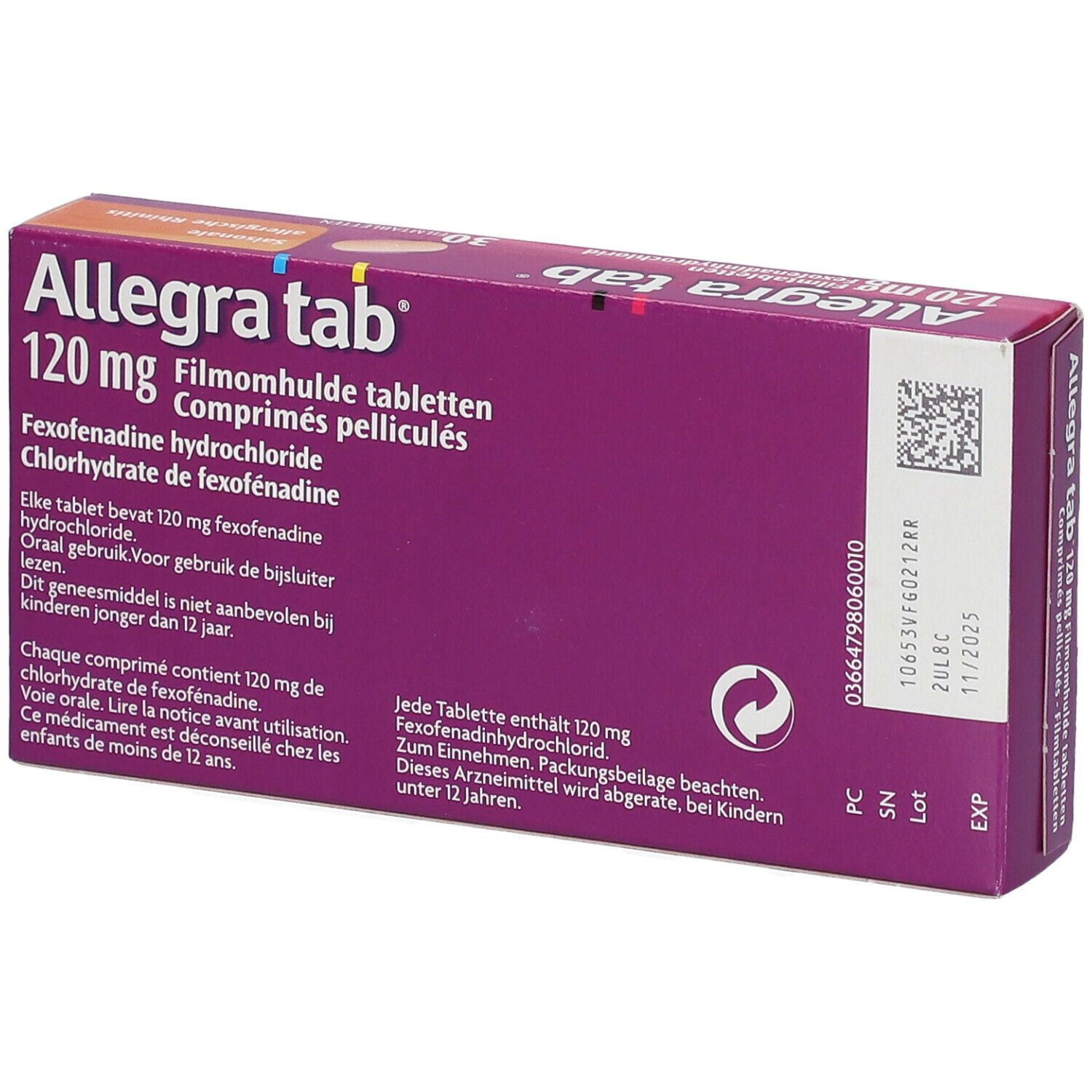 Allegra tab® 120mg 30 pc(s) - Farmaline