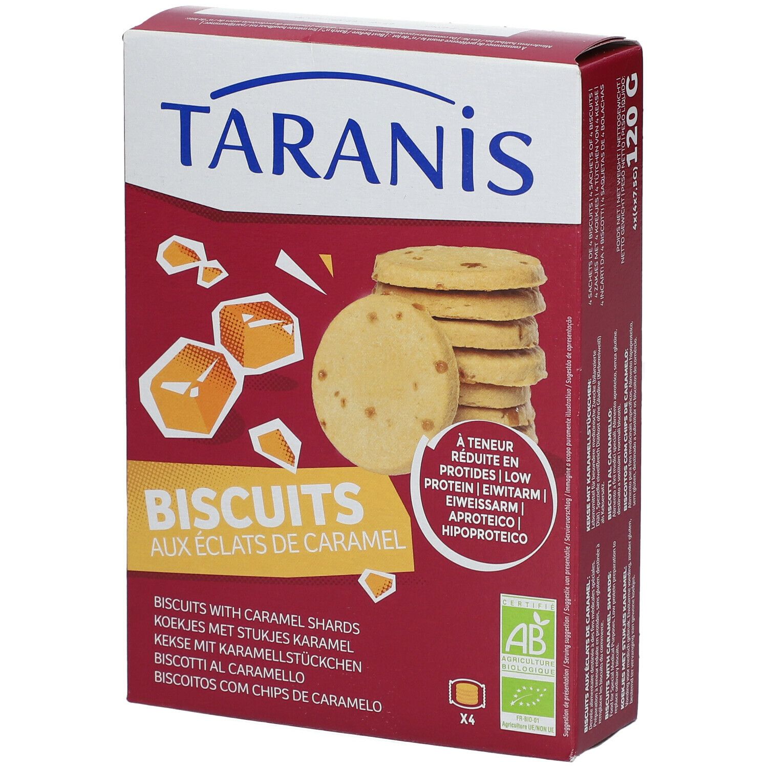 Taranis Biscuits met Stukjes Karamel Bio 120 g - Farmaline