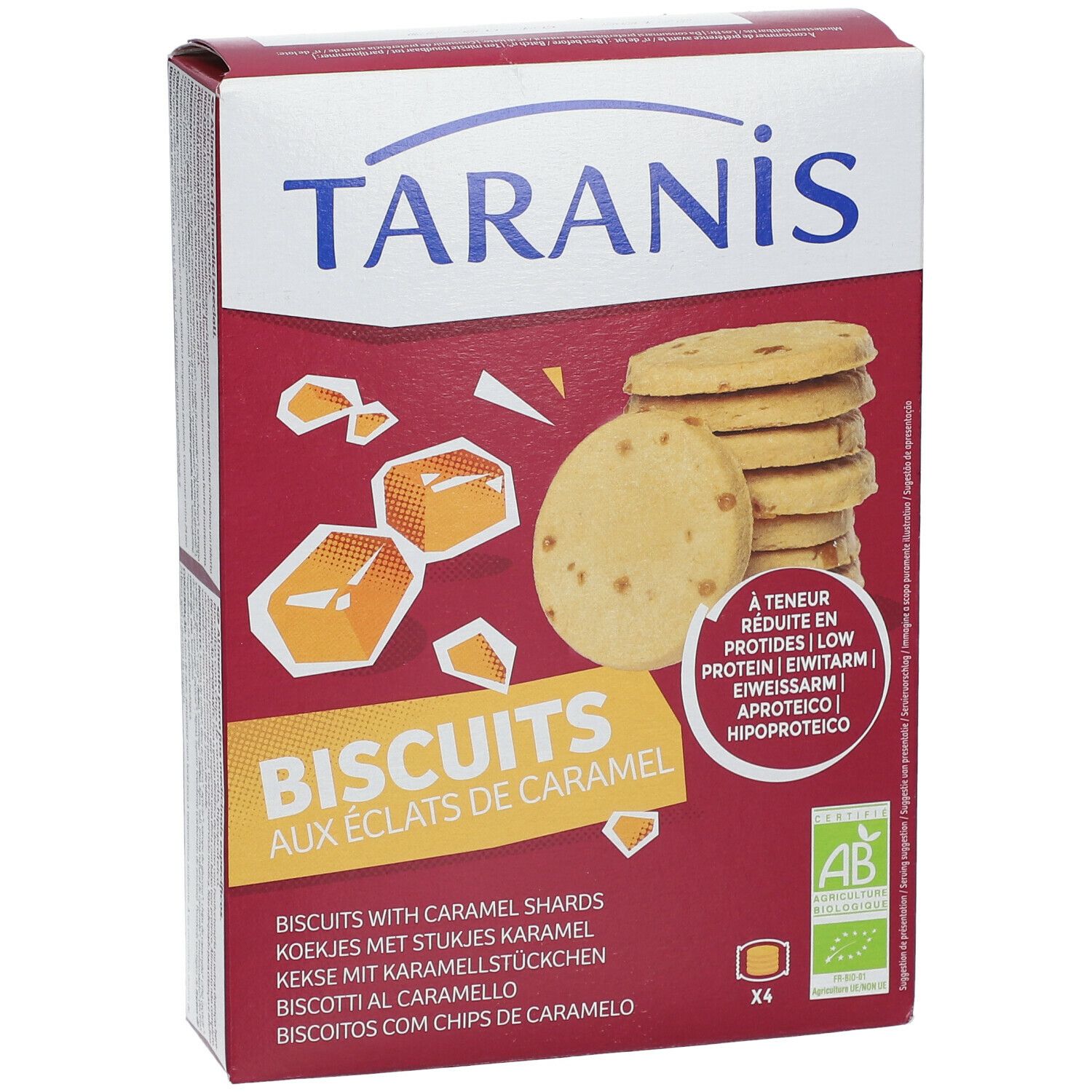 Taranis Biscuits met Stukjes Karamel Bio 120 g - Farmaline