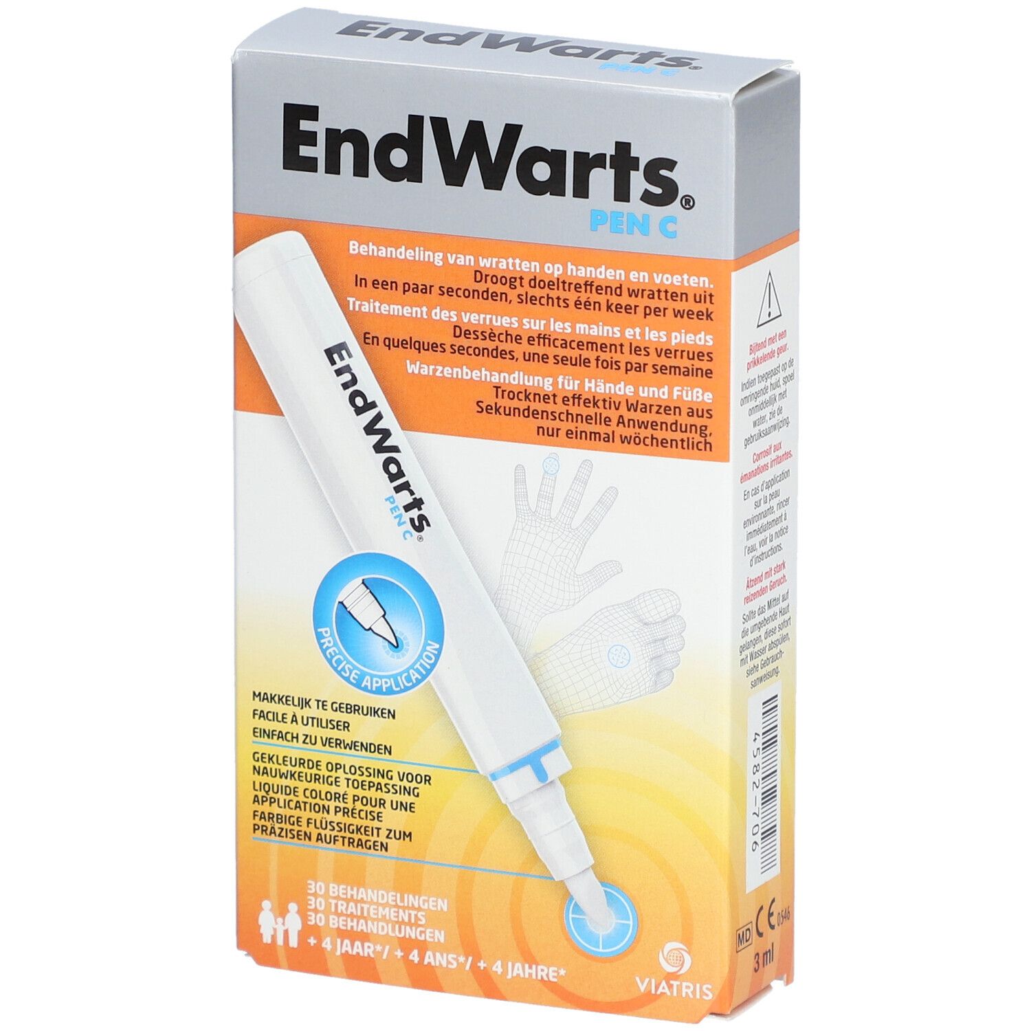 EndWarts® Pen C Behandeling van Wratten op Handen en Voeten 3 ml ...