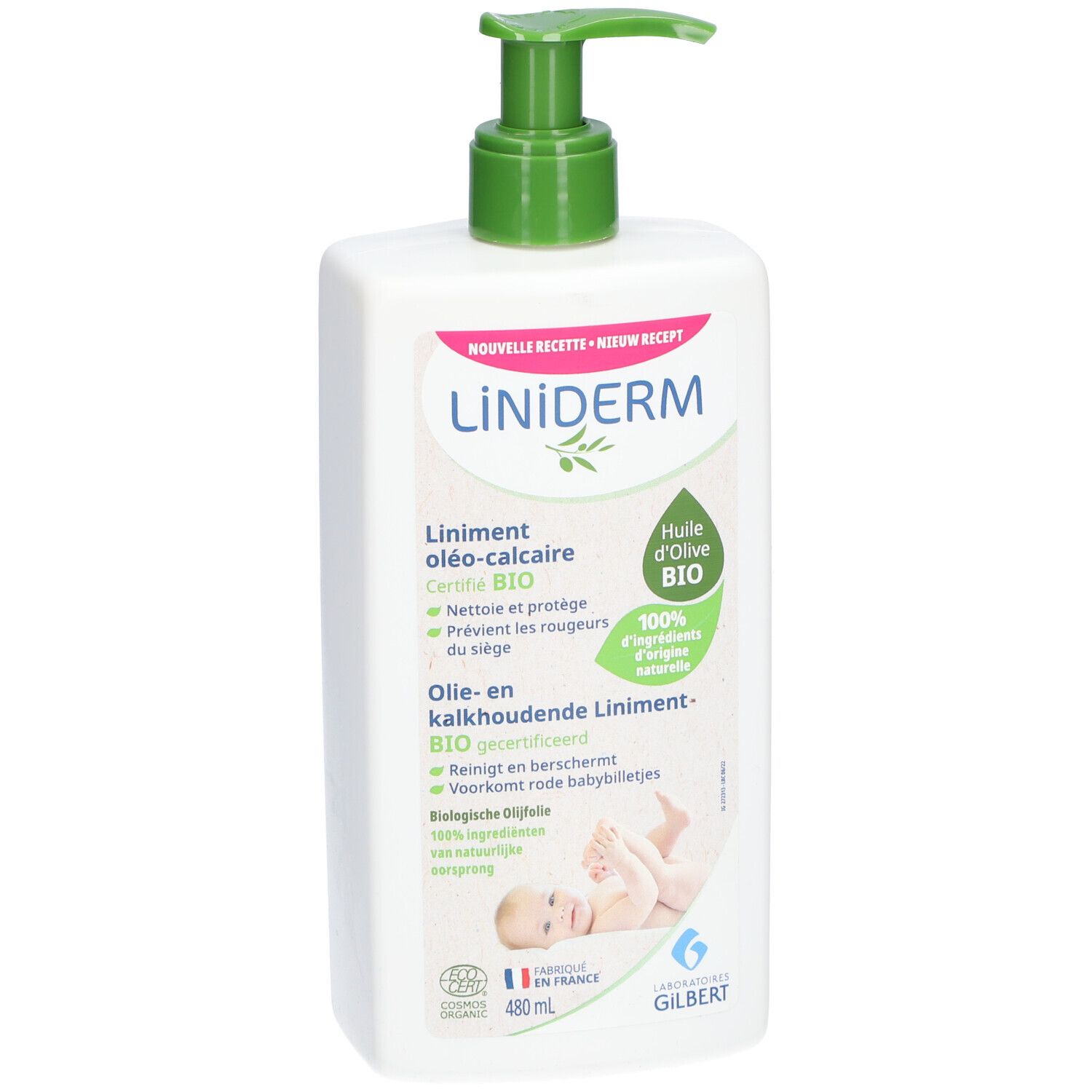 Liniderm Liniment Oléo-Calcaire Bio 480 ml 480 ml - Farmaline