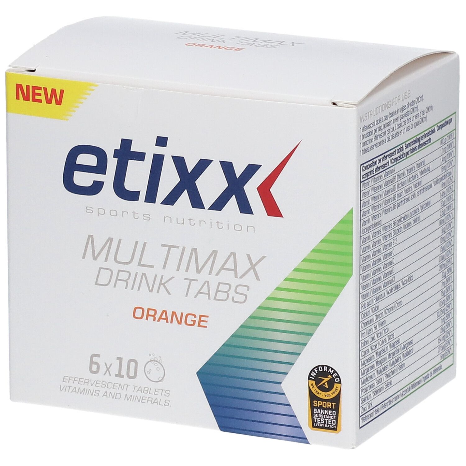 Etixx Multimax Drink Tabs Orange 6x10 St - Farmaline