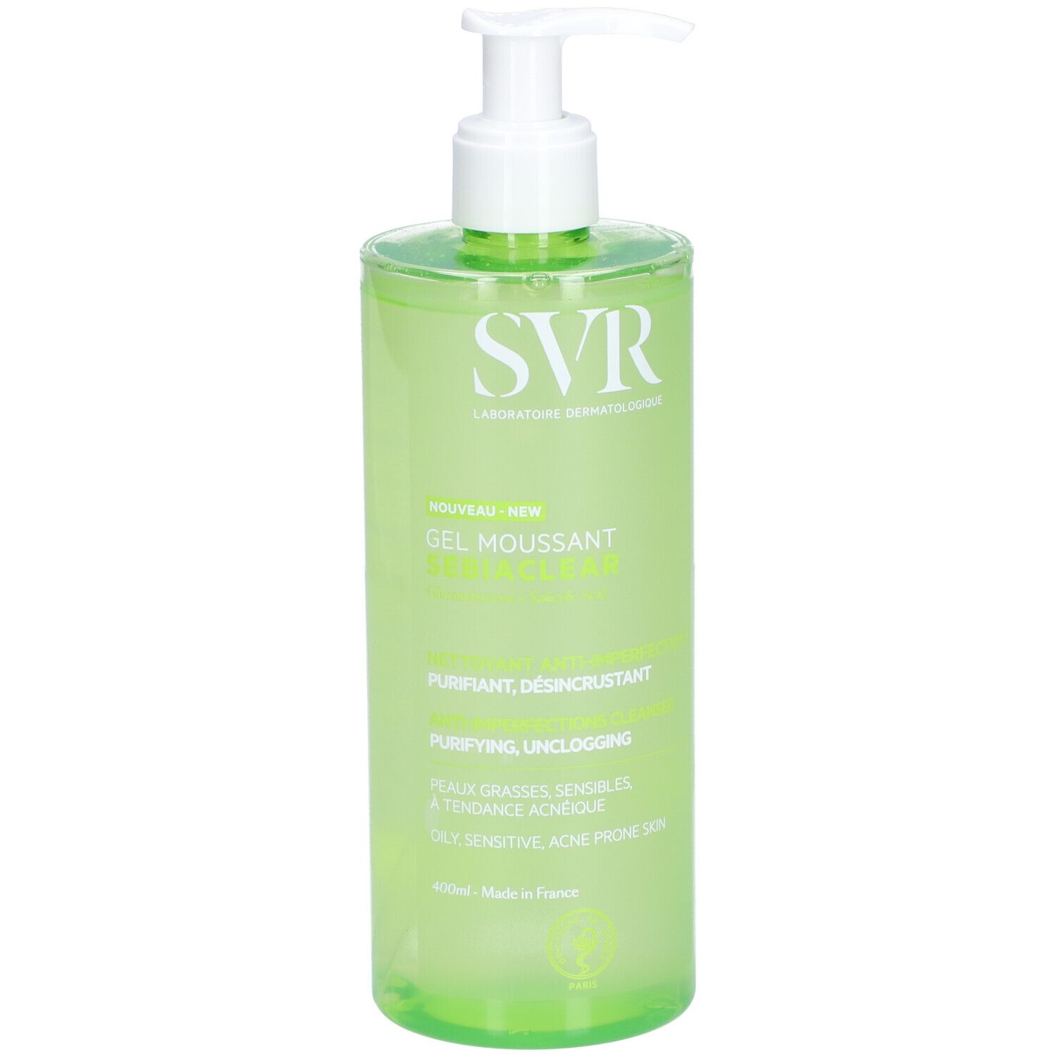 SVR Sebiaclear Gel Moussant 400 ml gelge 400 ml - Farmaline