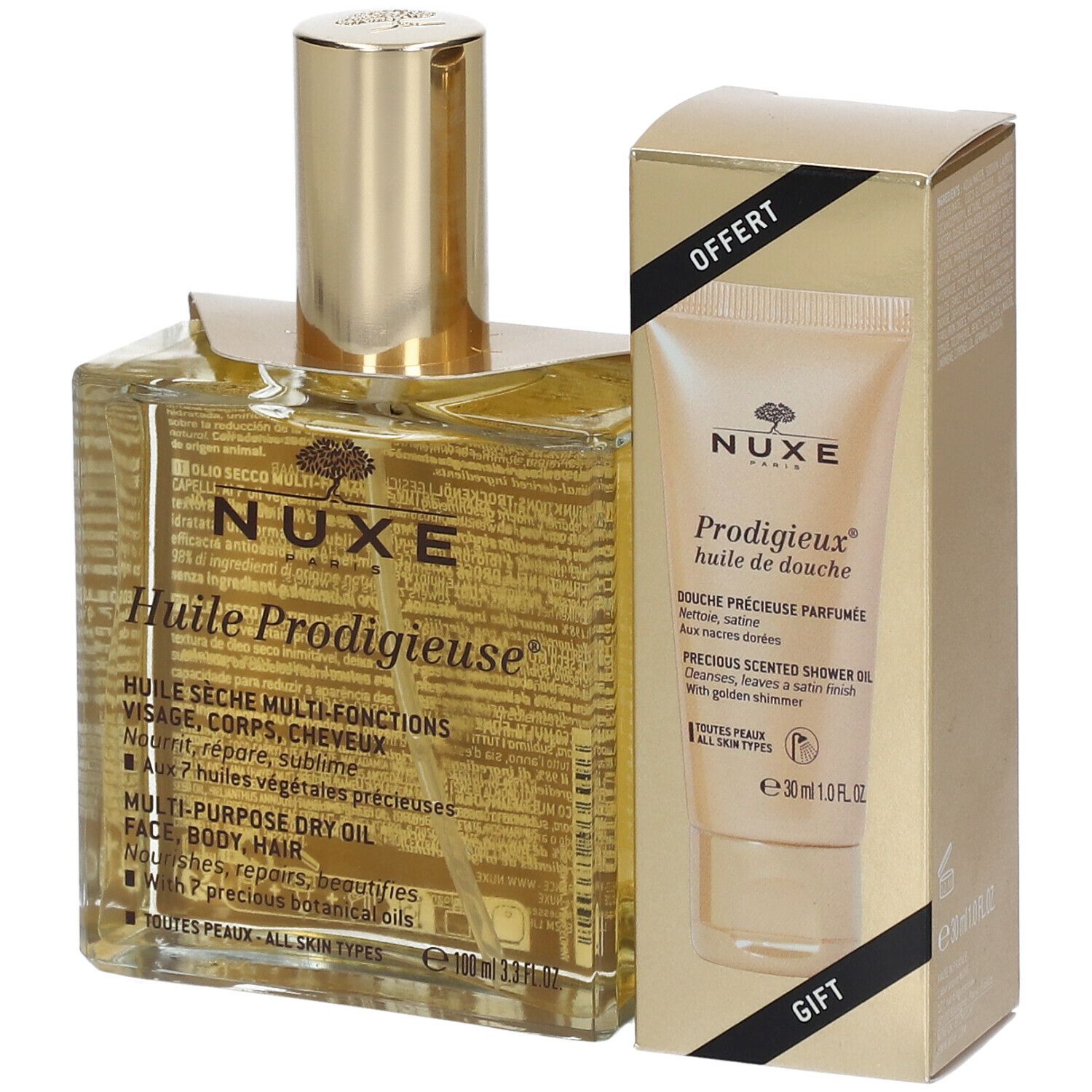 Nuxe Huile Prodigieuse® + Prodigieux® Precious Scented Shower Oil 30 ml ...